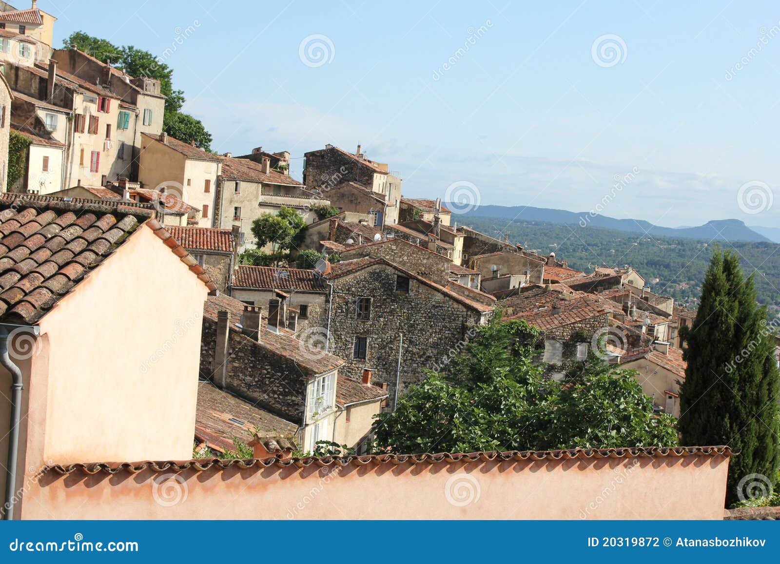 Areal View of Callian, France Stock Photo - Image of azur, nice: 20319872