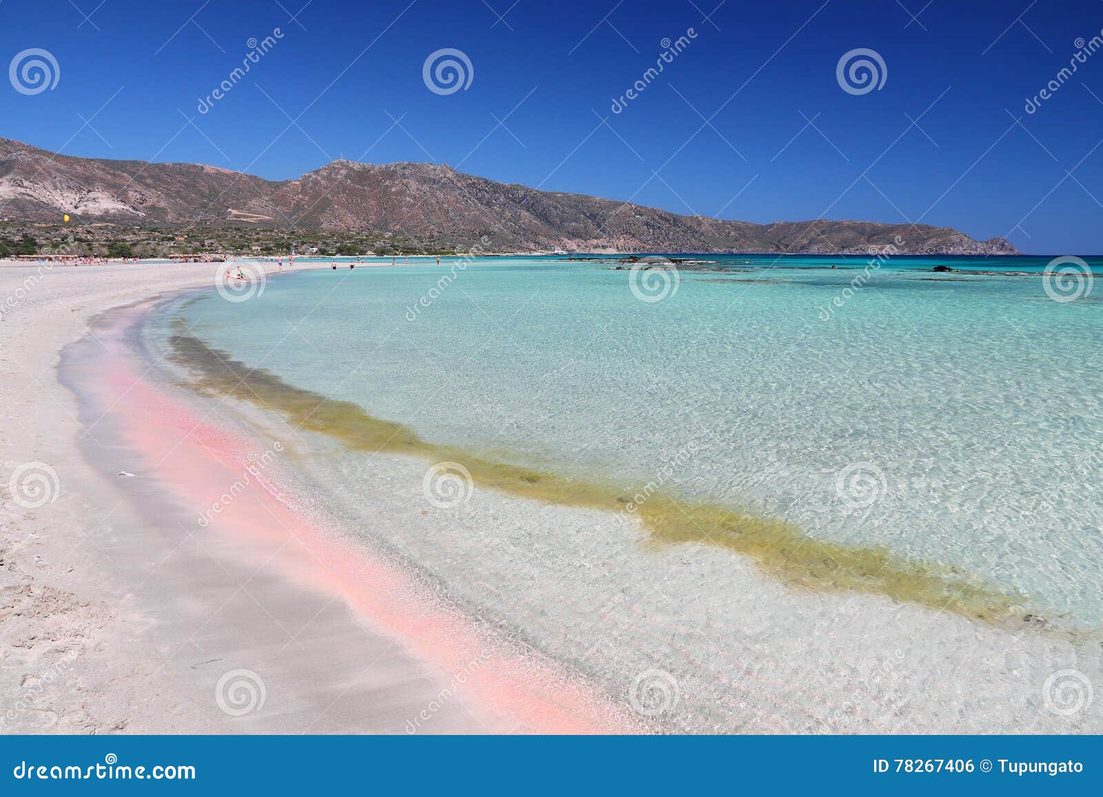 Areia cor-de-rosa da Creta foto de stock. Imagem de grécia - 78267406