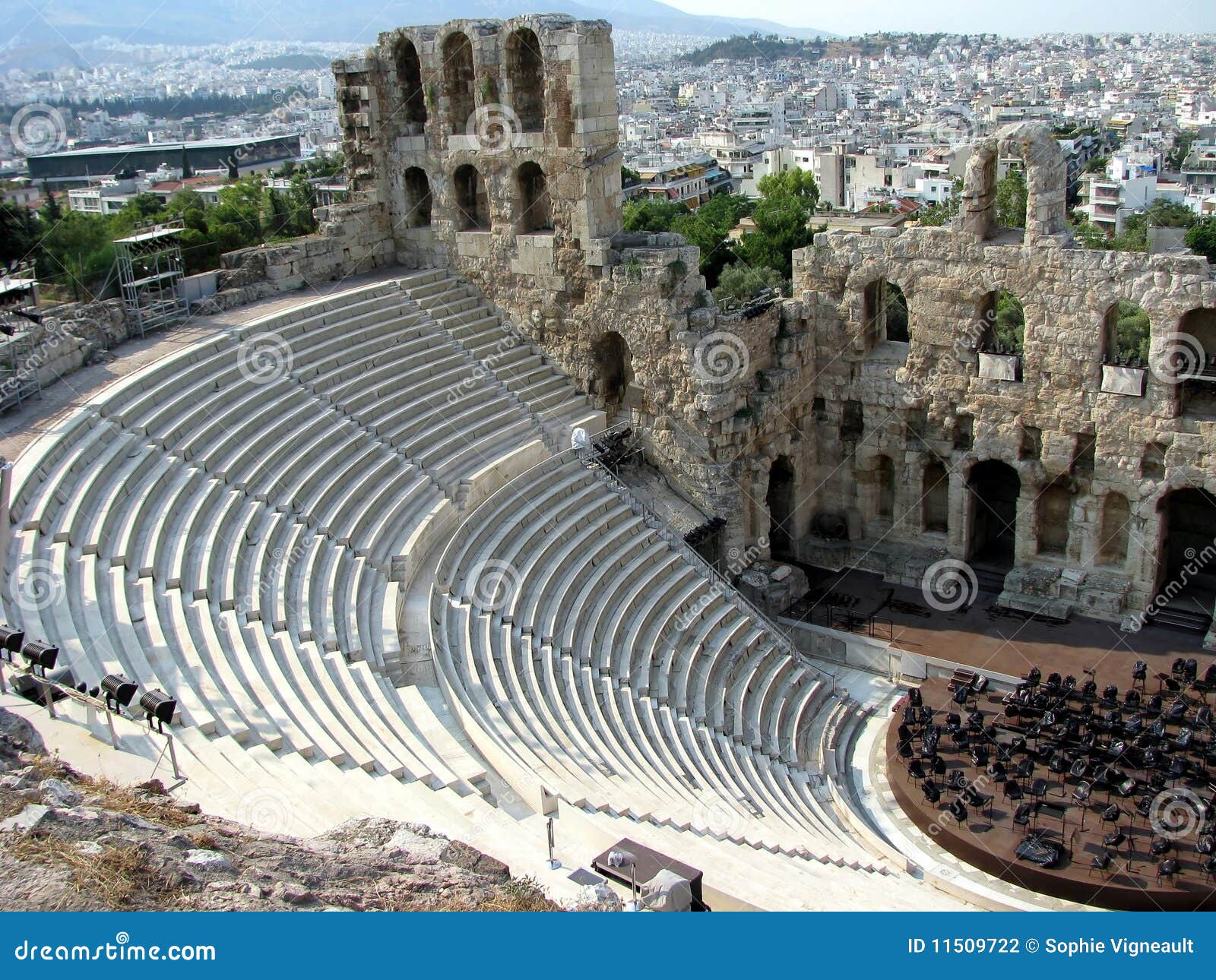 Arena greca del teatro fotografia stock. Immagine di concerto - 11509722