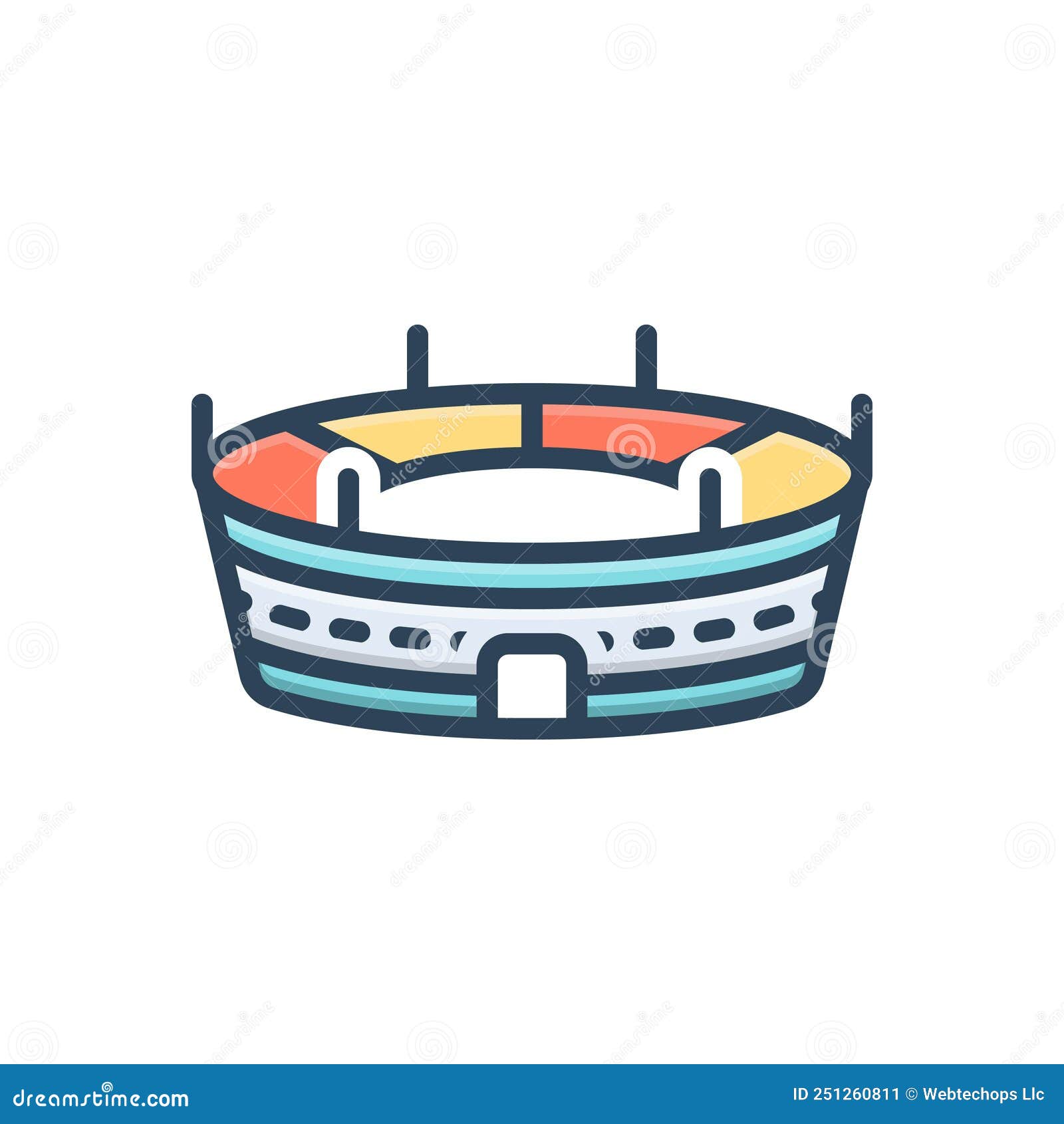 Color Illustration Icon for Arena, Amphitheater and Cirque Stock ...