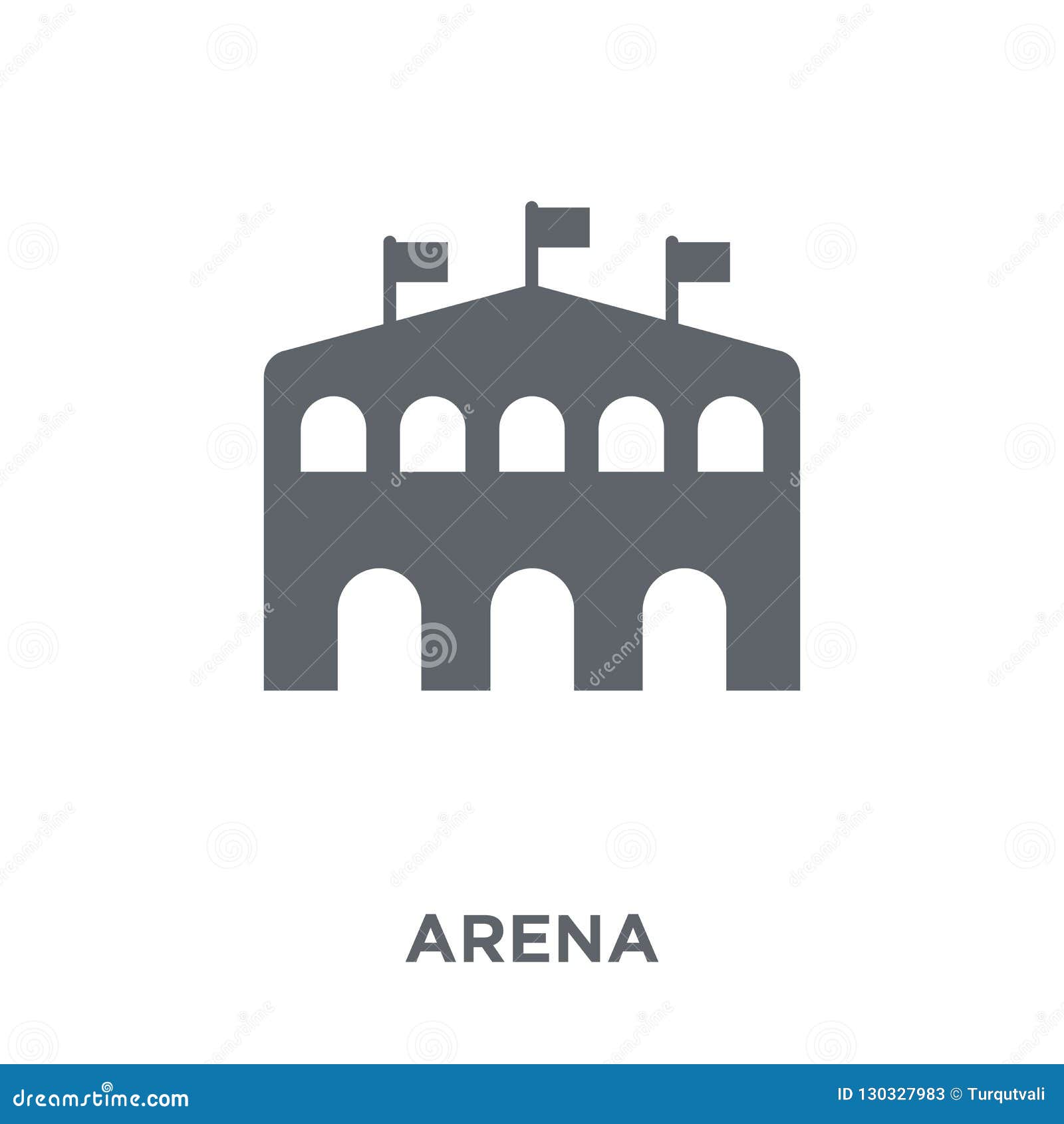 Arena Icon from Circus Collection. Stock Vector - Illustration of sport ...