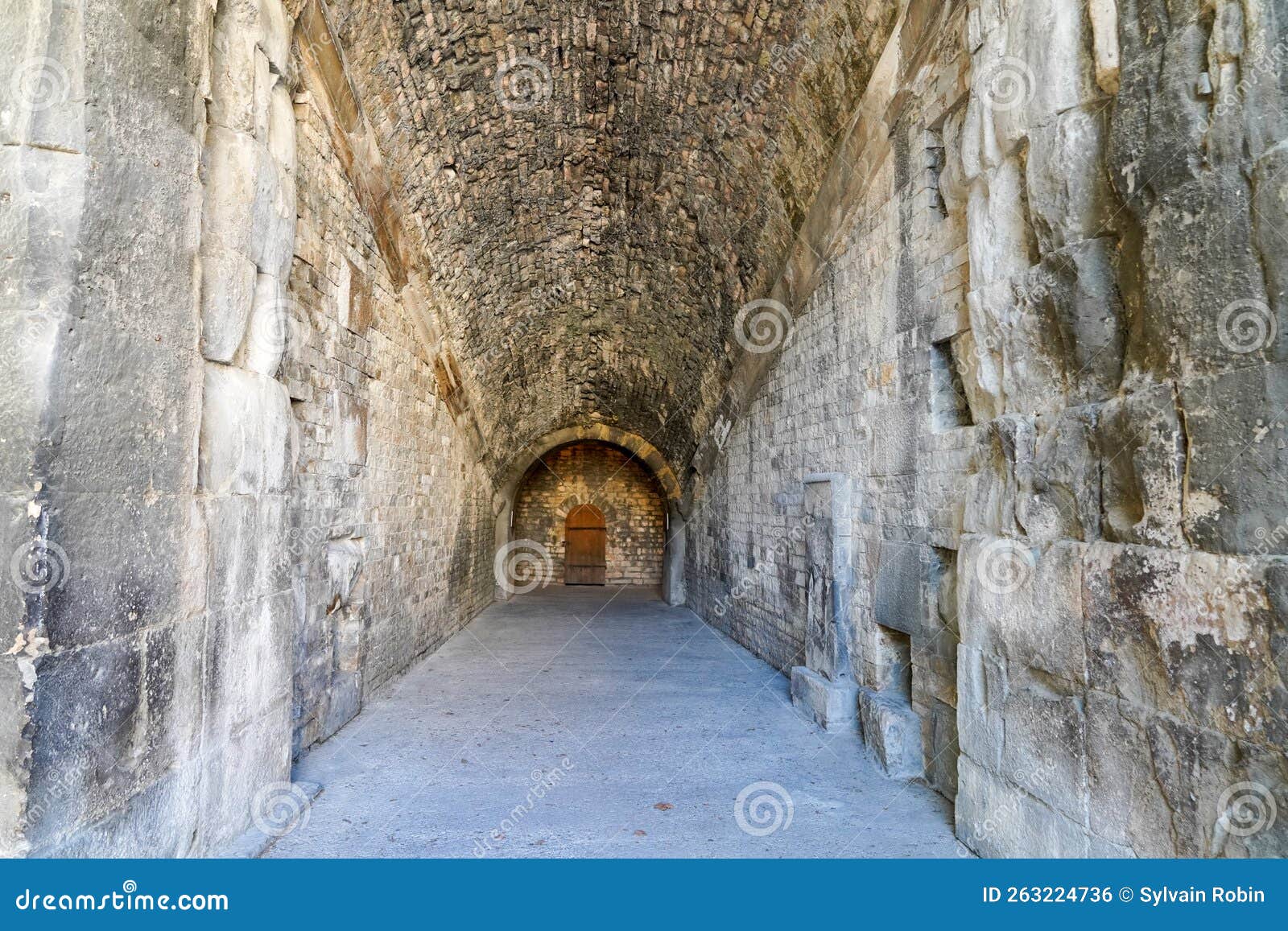 Arena of Nimes Interior Corridor France Stock Photo - Image of interior ...