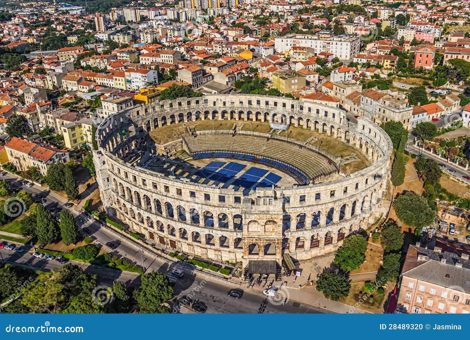 Arena in Pula stock photo. Image of istria, destination - 28489320
