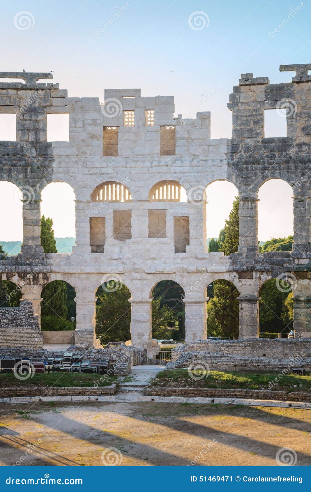 Arena in Pula stock image. Image of arch, interior, monument - 51469471