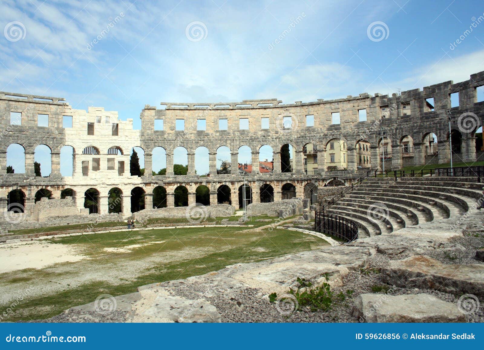 Arena Pula Croatia stock photo. Image of ston, histria - 59626856