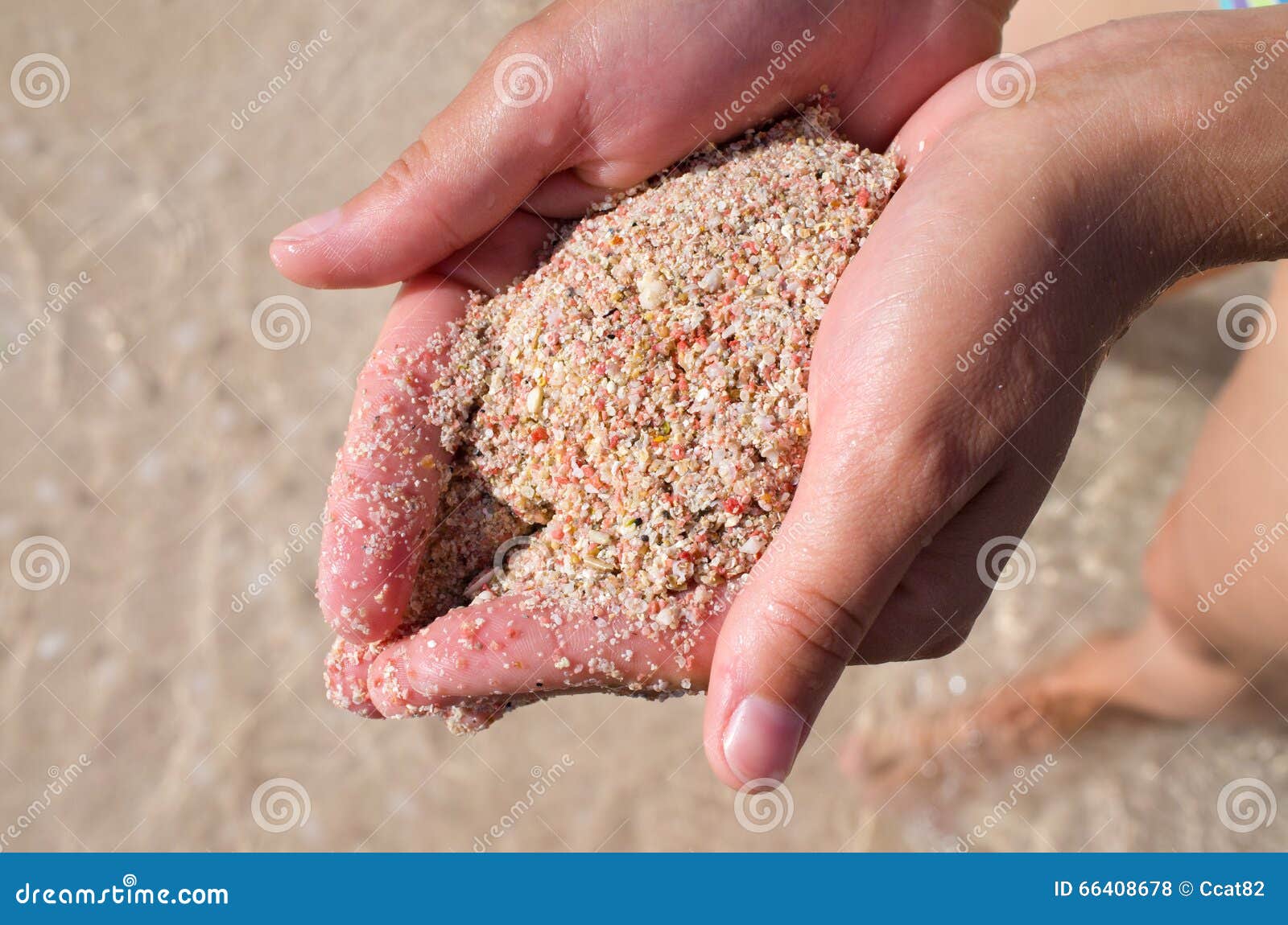 Arena Rosada De La Playa De Elafonissi - Creta Foto de archivo - Imagen ...