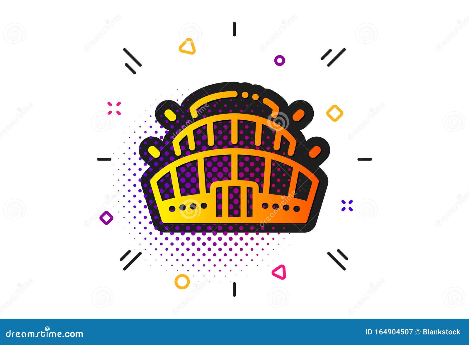 Arena Stadium Icon. Competition Building Sign. Sport Complex. Vector ...