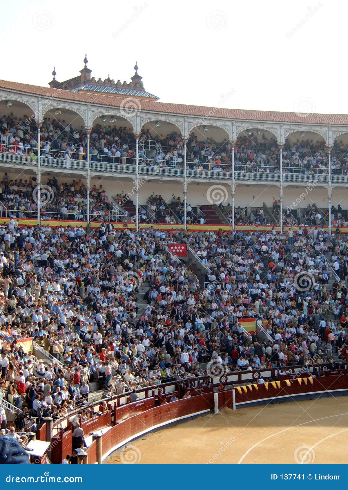 Arena with a tower stock image. Image of corrida, madrid - 137741