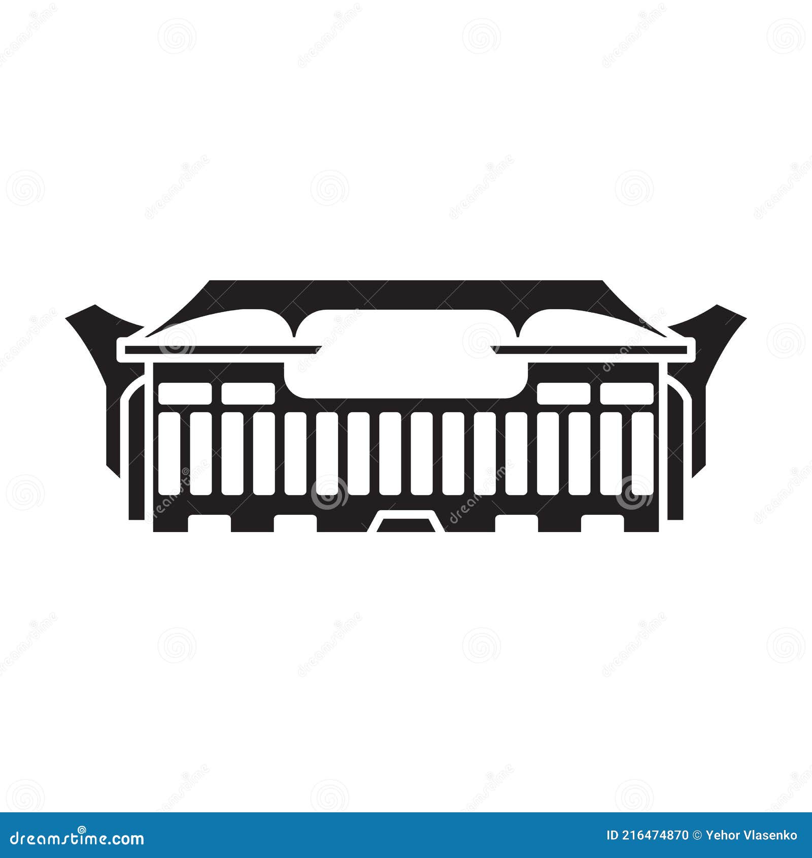 Arena Vector Black Icon. Vector Illustration Stadium on White ...