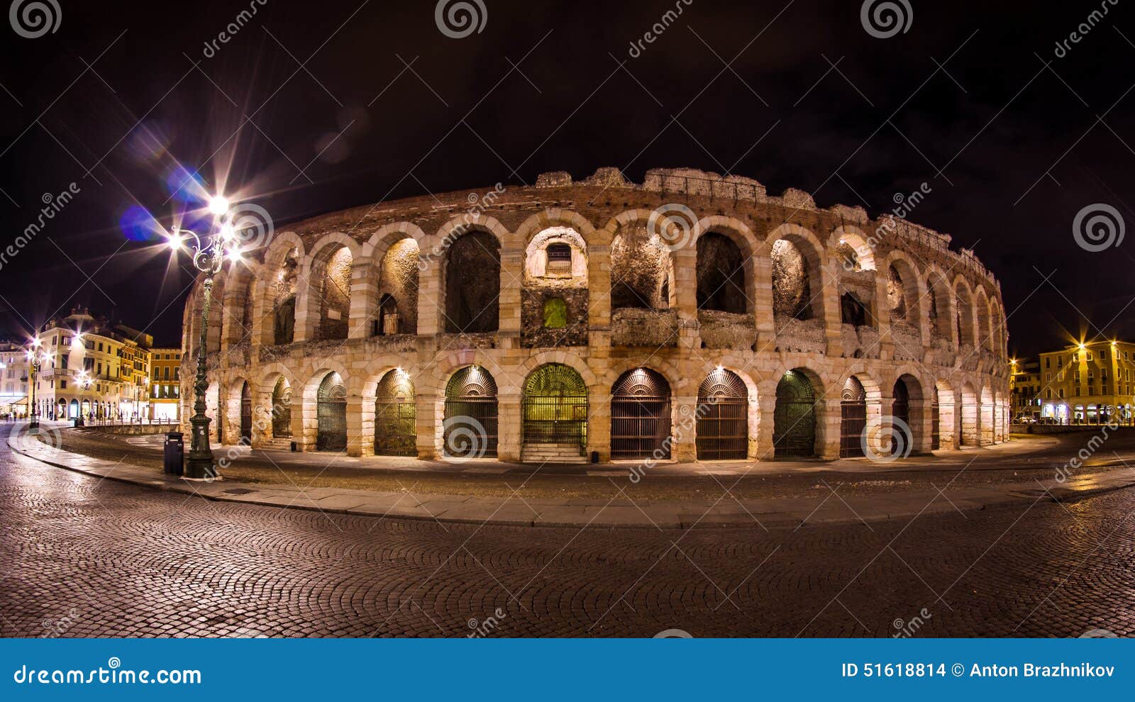 Arena Verona by Night stock photo. Image of stadium, europe - 51618814