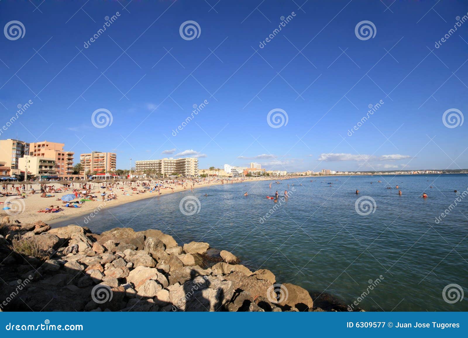 Arenal Beach stock image. Image of rocky, mediterranean - 6309577