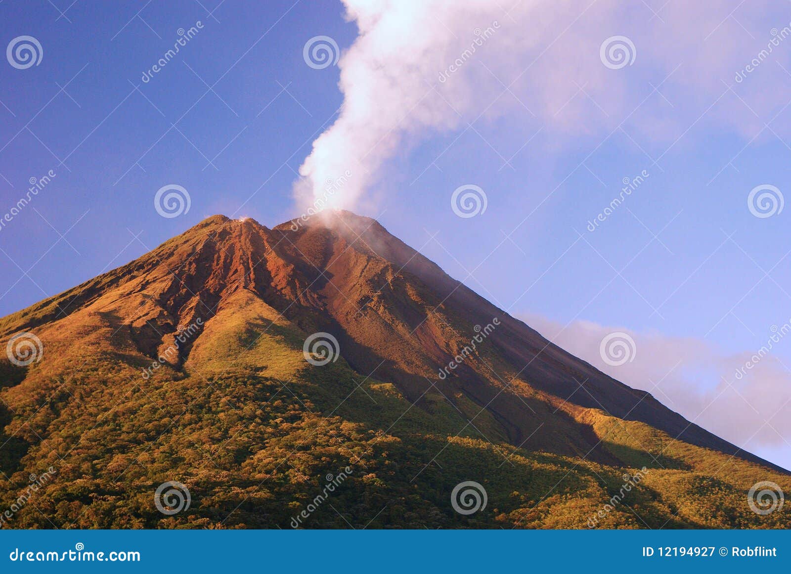 Arenal Volcano stock image. Image of active, costa, lava - 12194927