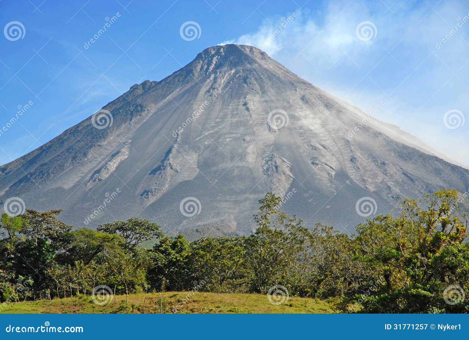 Arenal Volcano rockfall stock image. Image of costa, american - 31771257