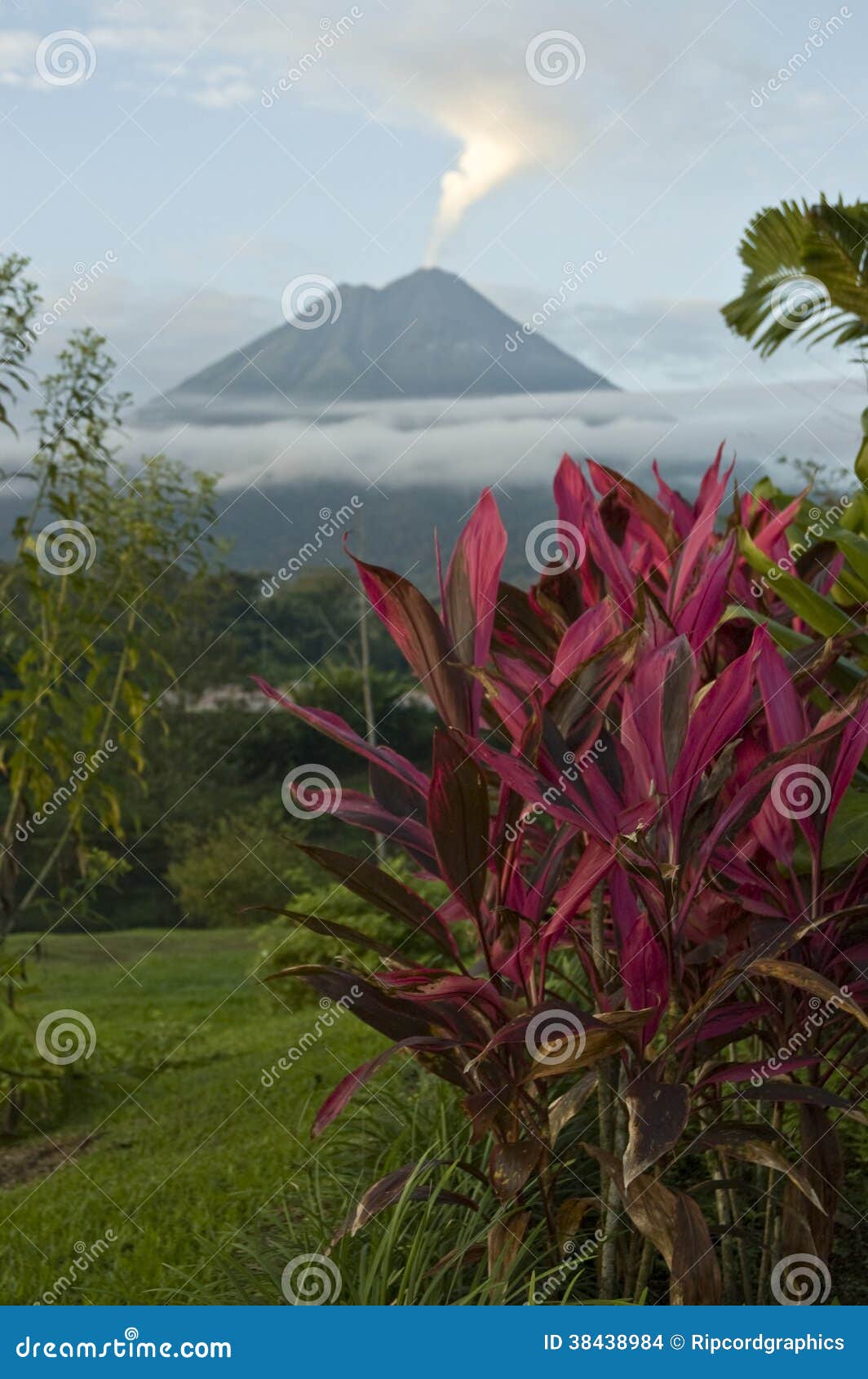 Arenal wulkan zdjęcie stock. Obraz złożonej z volga, czerwień - 38438984