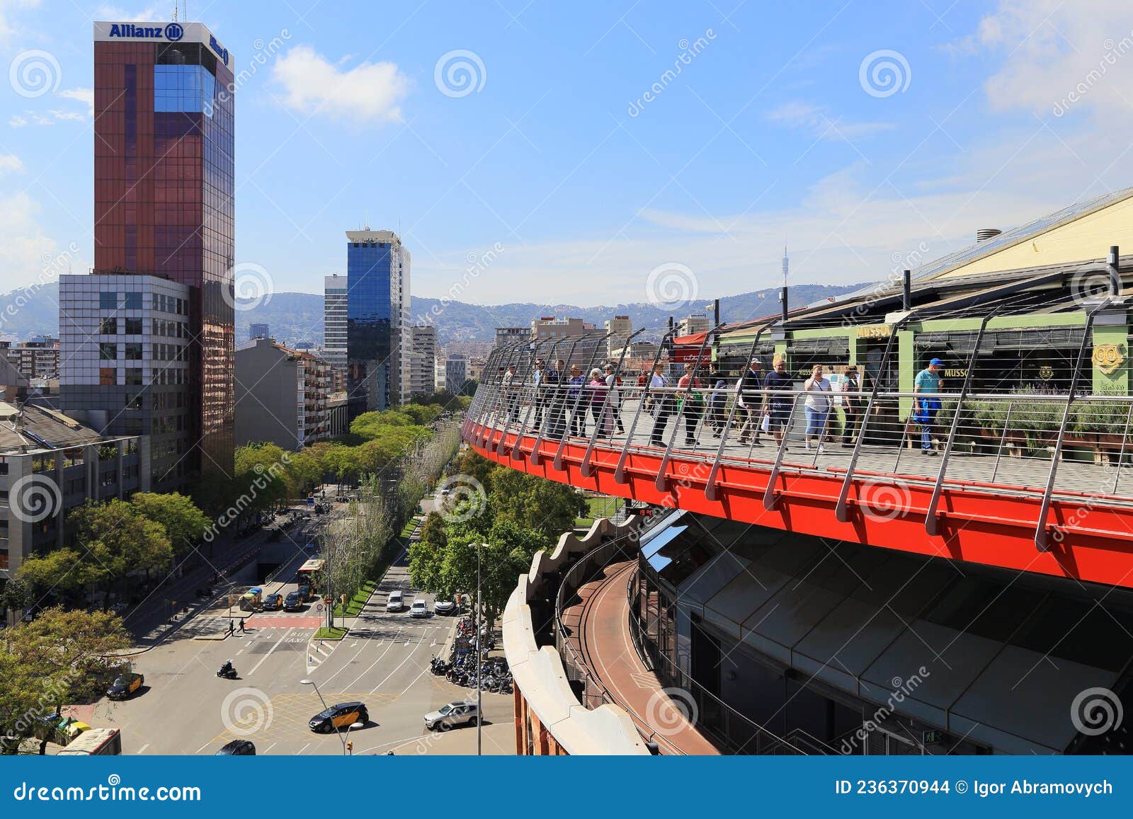 Arenas Barcelona Rooftop Observation Deck, Spain Editorial Stock Image ...
