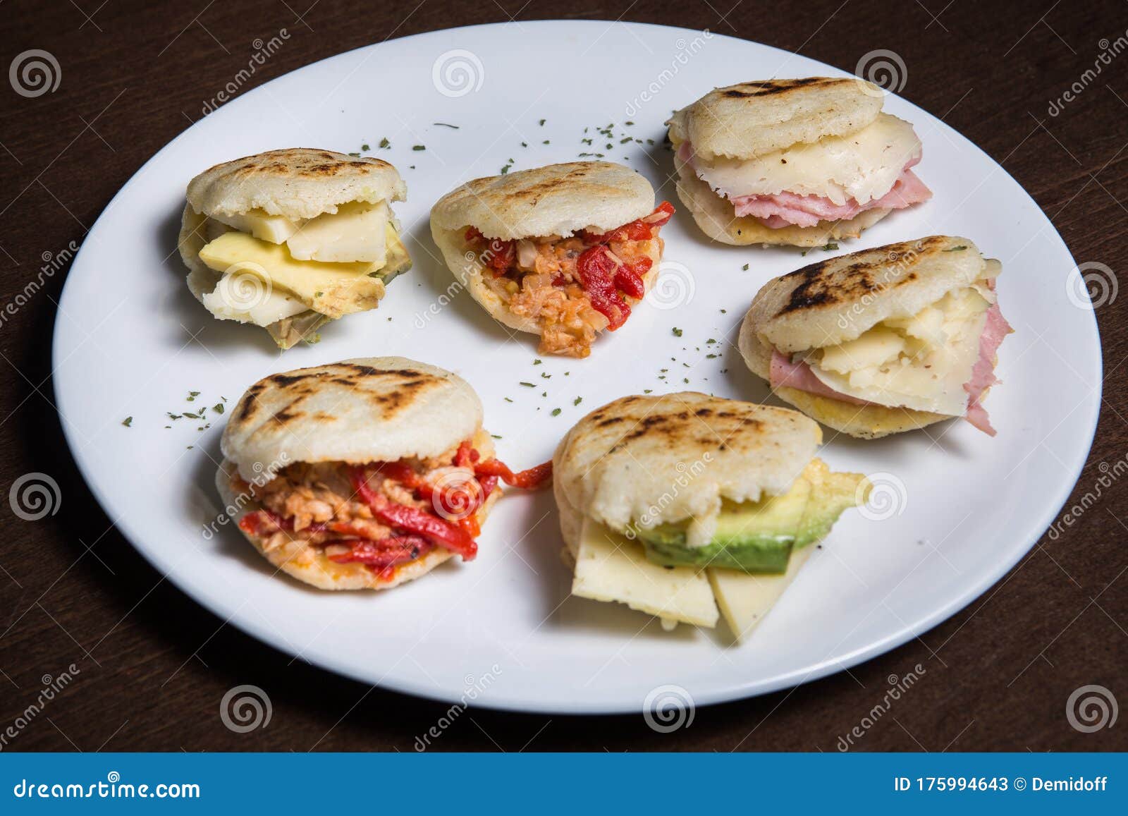 Arepas stock image. Image of beef, assorted, breakfast - 175994643