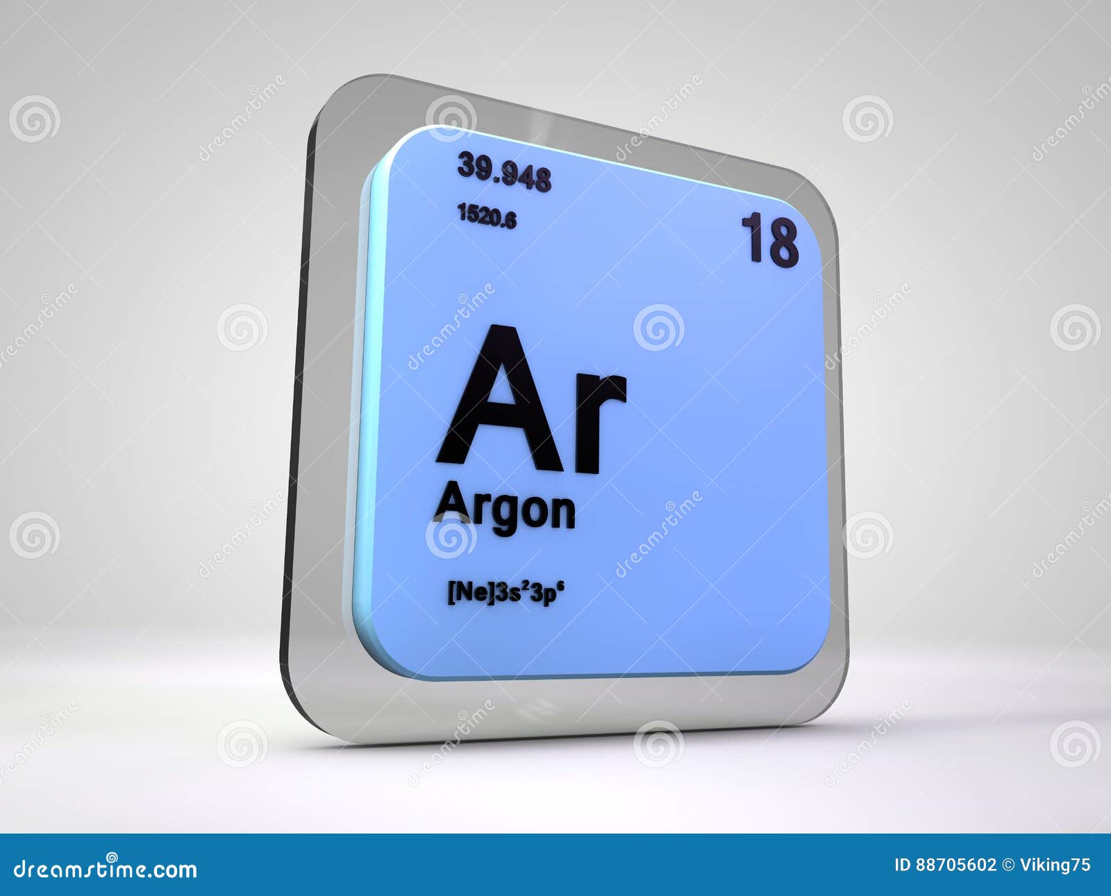 Argón - AR - Tabla Periódica Del Elemento Químico Stock de ilustración ...