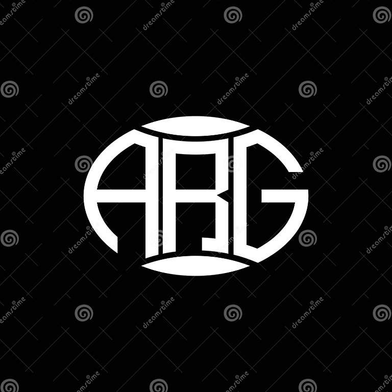 ARG Abstract Monogram Circle Logo Design on Black Background. ARG ...