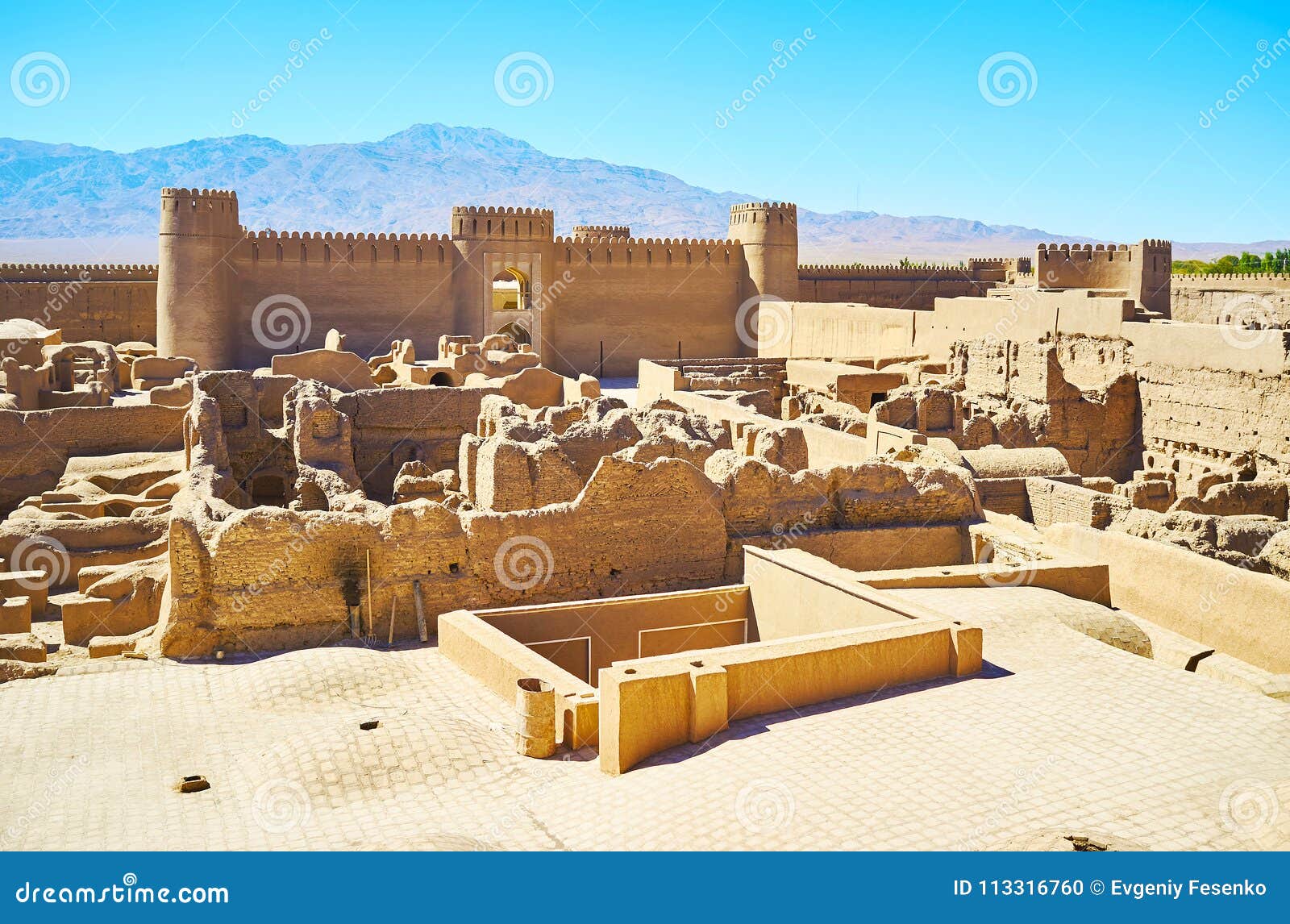 Arg-e Rayen, Iran stock photo. Image of landscape, fort - 113316760