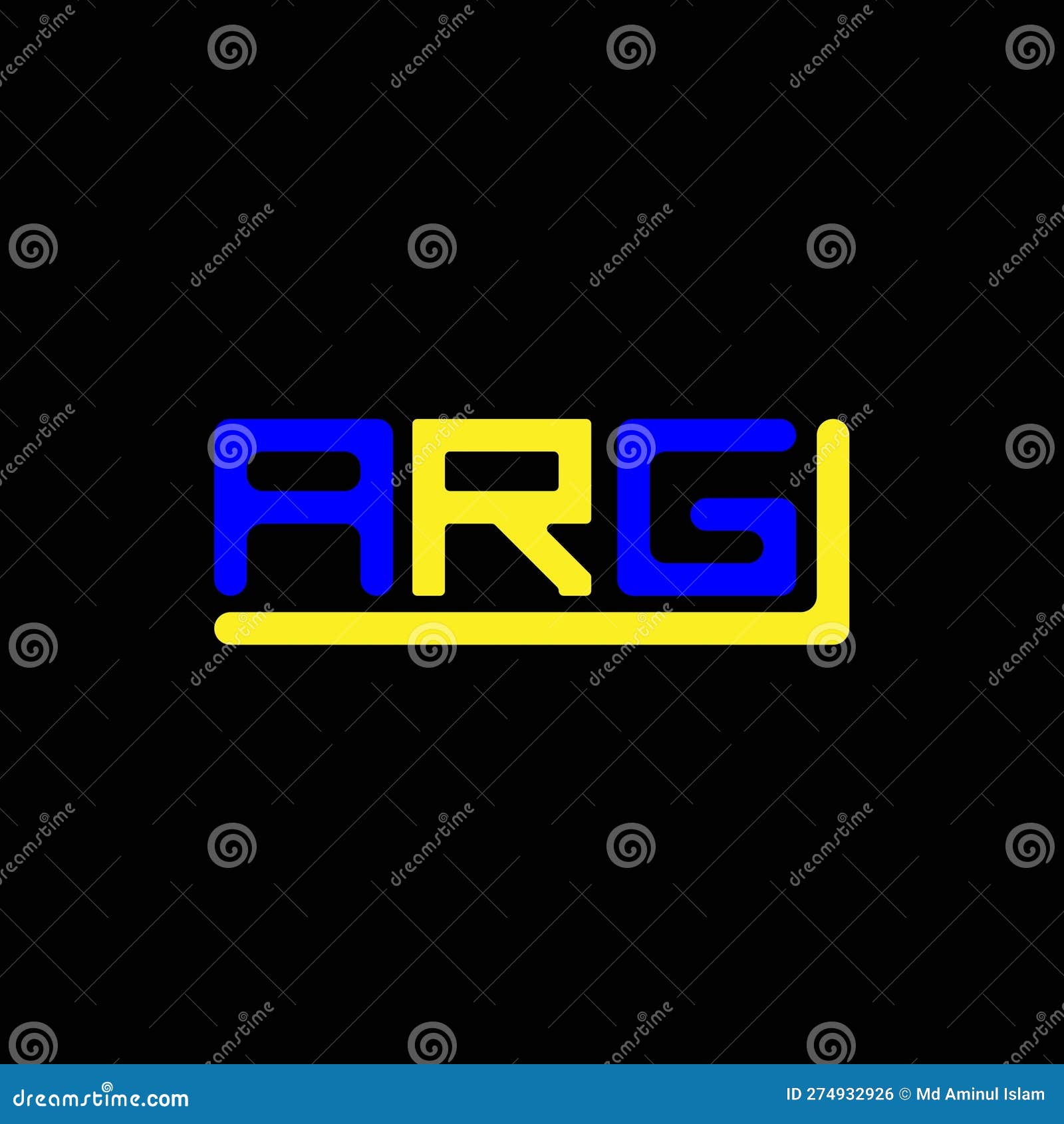 ARG Letter Logo Creative Design with Vector Graphic, Stock Vector ...