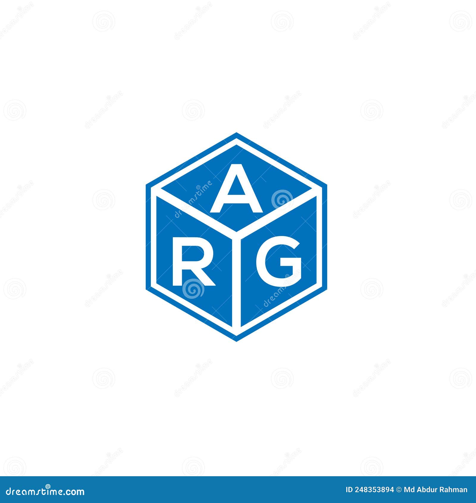 ARG Letter Logo Design On Black Background. ARG Creative Initials ...