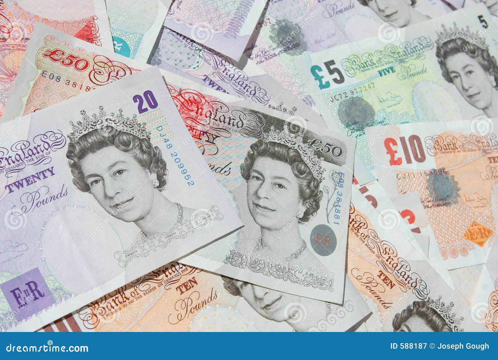 Argent BRITANNIQUE De Billets De Banque De Devise Photographie ...