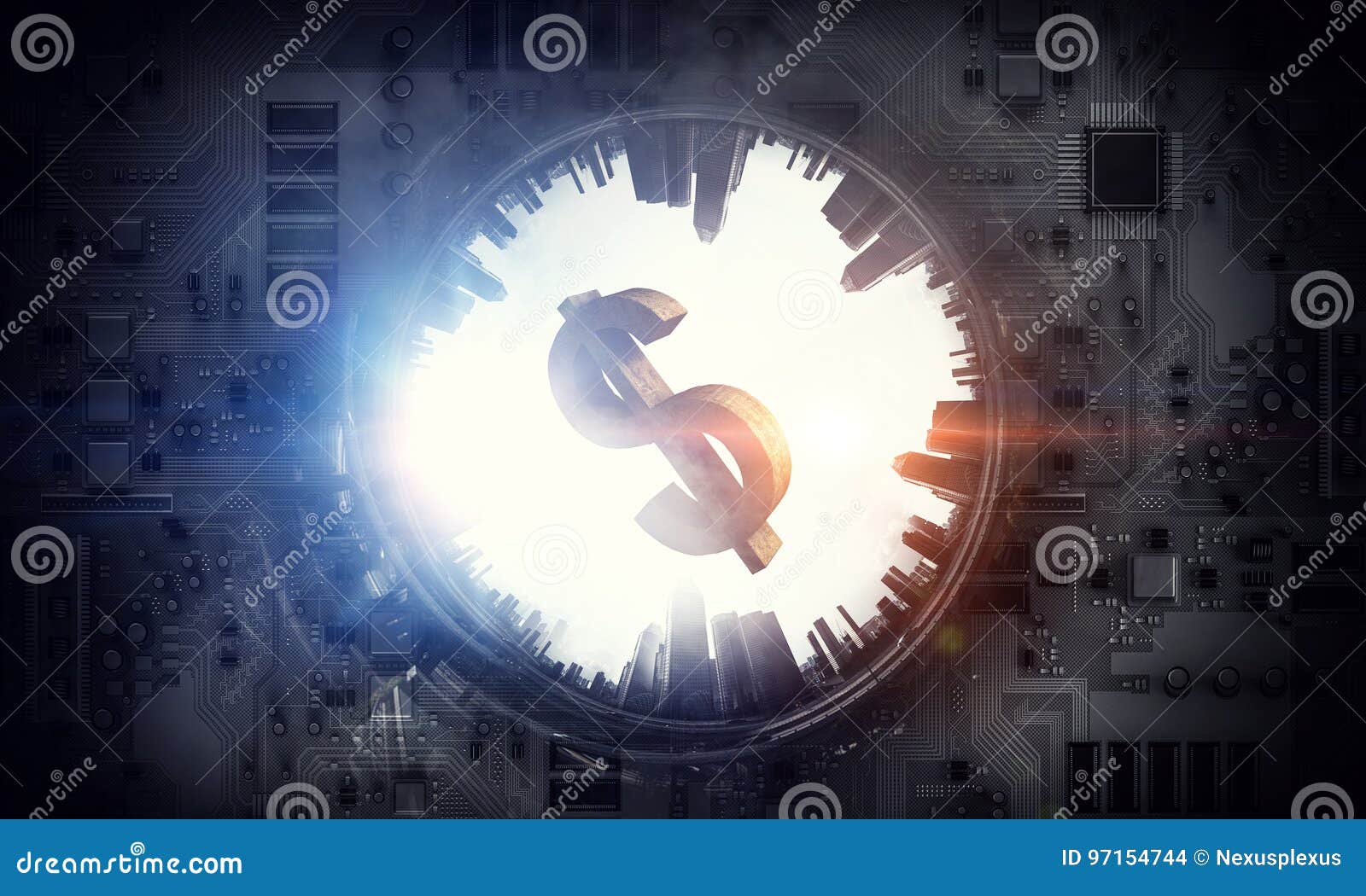 Argent et technologies illustration stock. Illustration du électrique ...