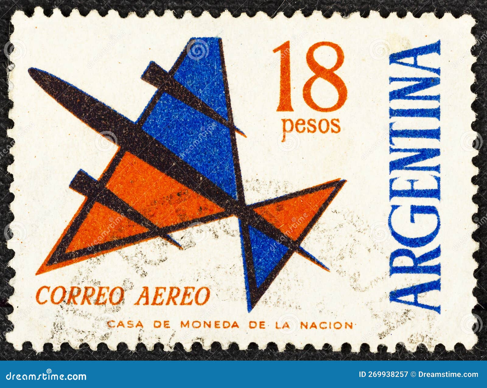 ARGENTINA - CIRCA 1963: a Stamp Printed in Argentina Shows a Plane in ...