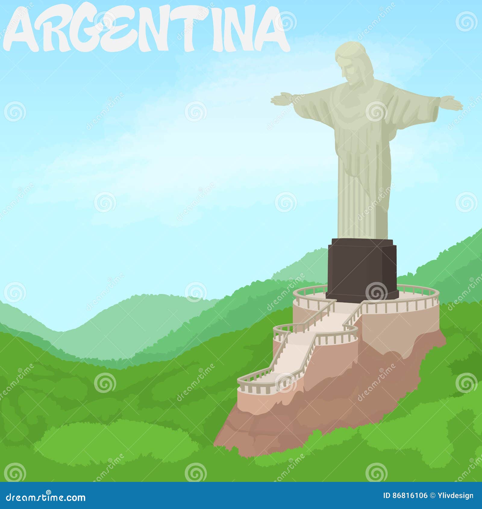 Argentina Concept, Cartoon Style Vector Illustration | CartoonDealer ...