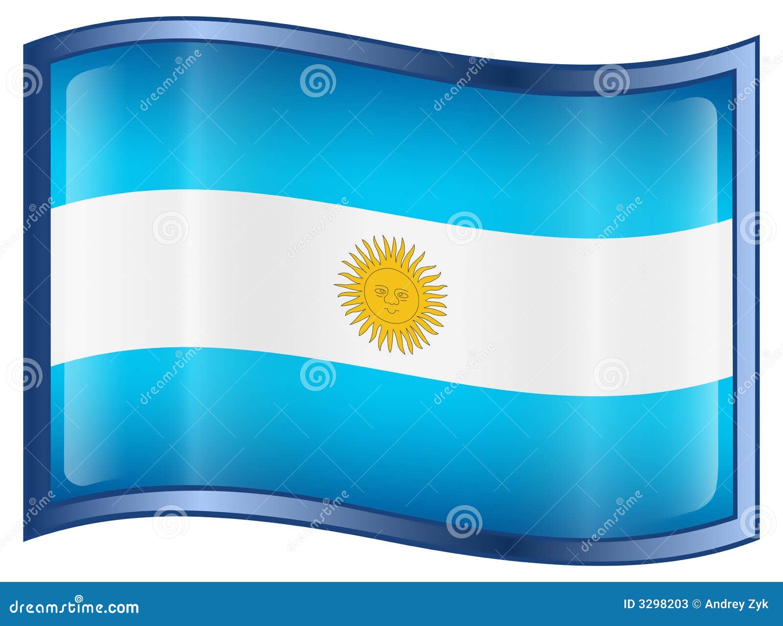 Argentina Flag icon stock vector. Illustration of countries - 3298203
