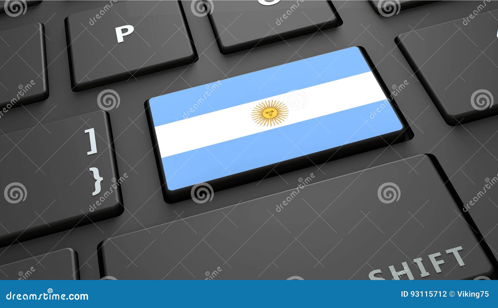 Argentina Flag Keyboard Enter Button Stock Illustration - Illustration ...