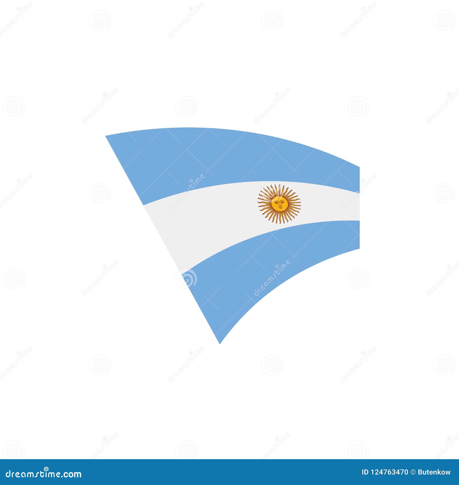 Argentina Flag, Vector Illustration Stock Vector - Illustration of gold ...