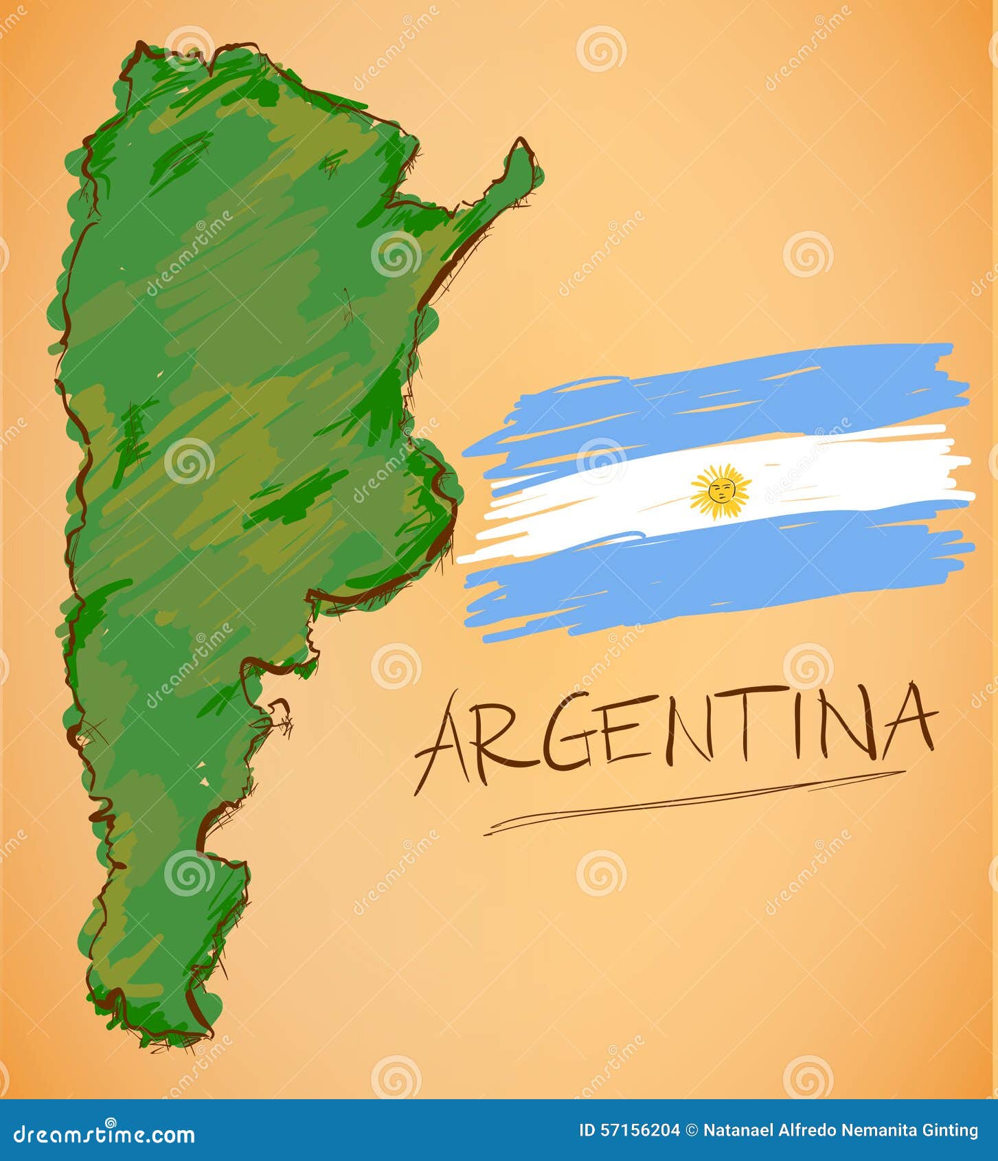Clipart map of argentina