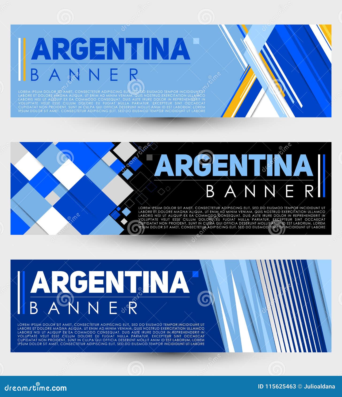 Argentina Modern Banner Template Stock Vector - Illustration of ...