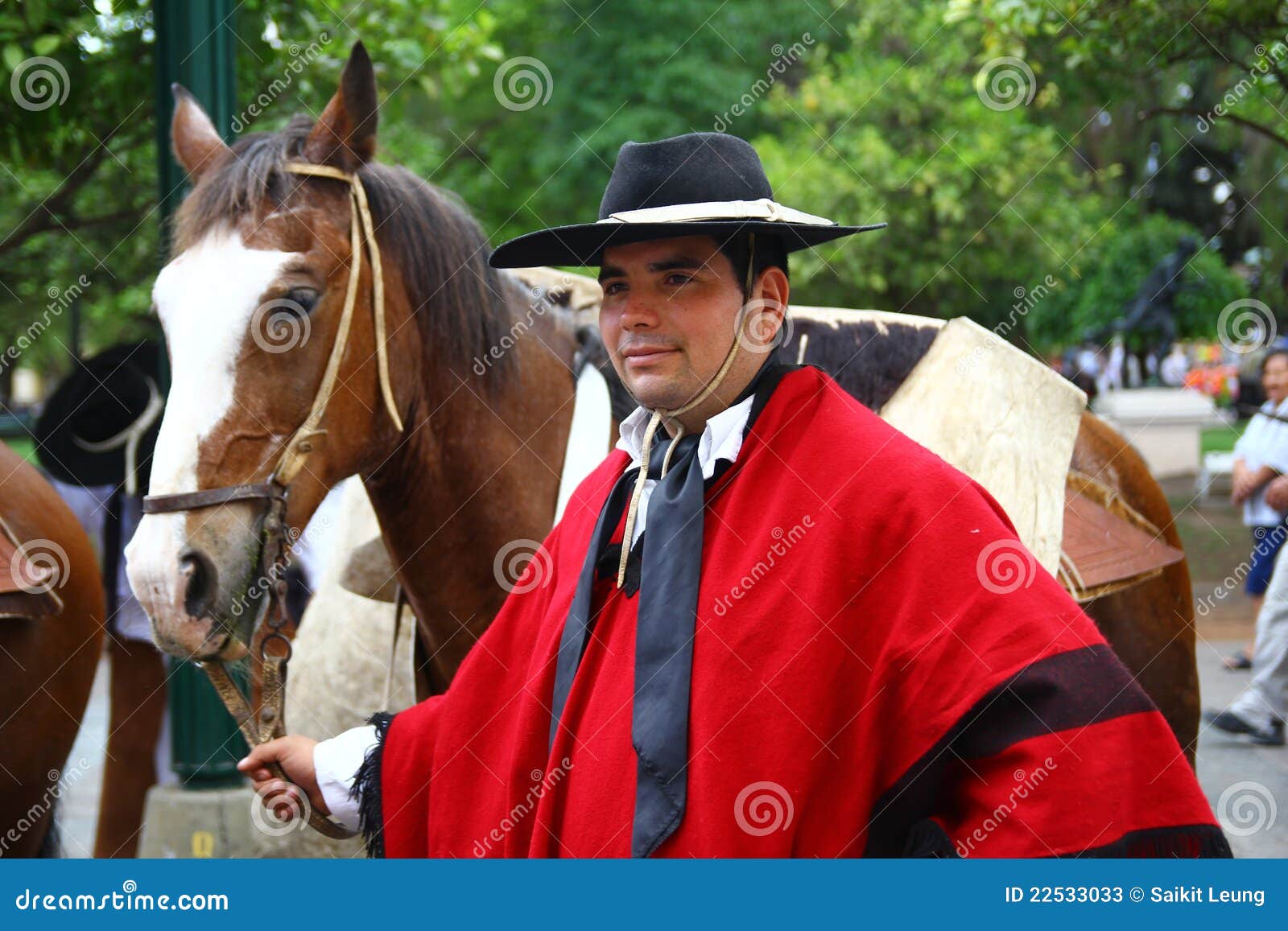 Argentina Rider in Red Cape Editorial Stock Photo - Image of ranch ...