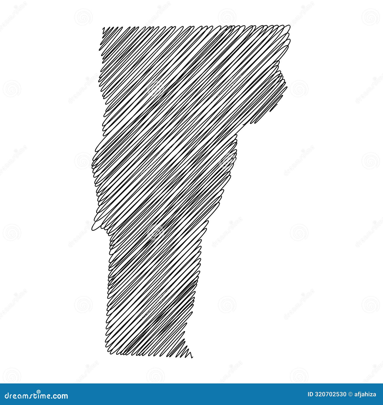 Vermont US State Thread Map Line Vector Illustration Stock Vector ...