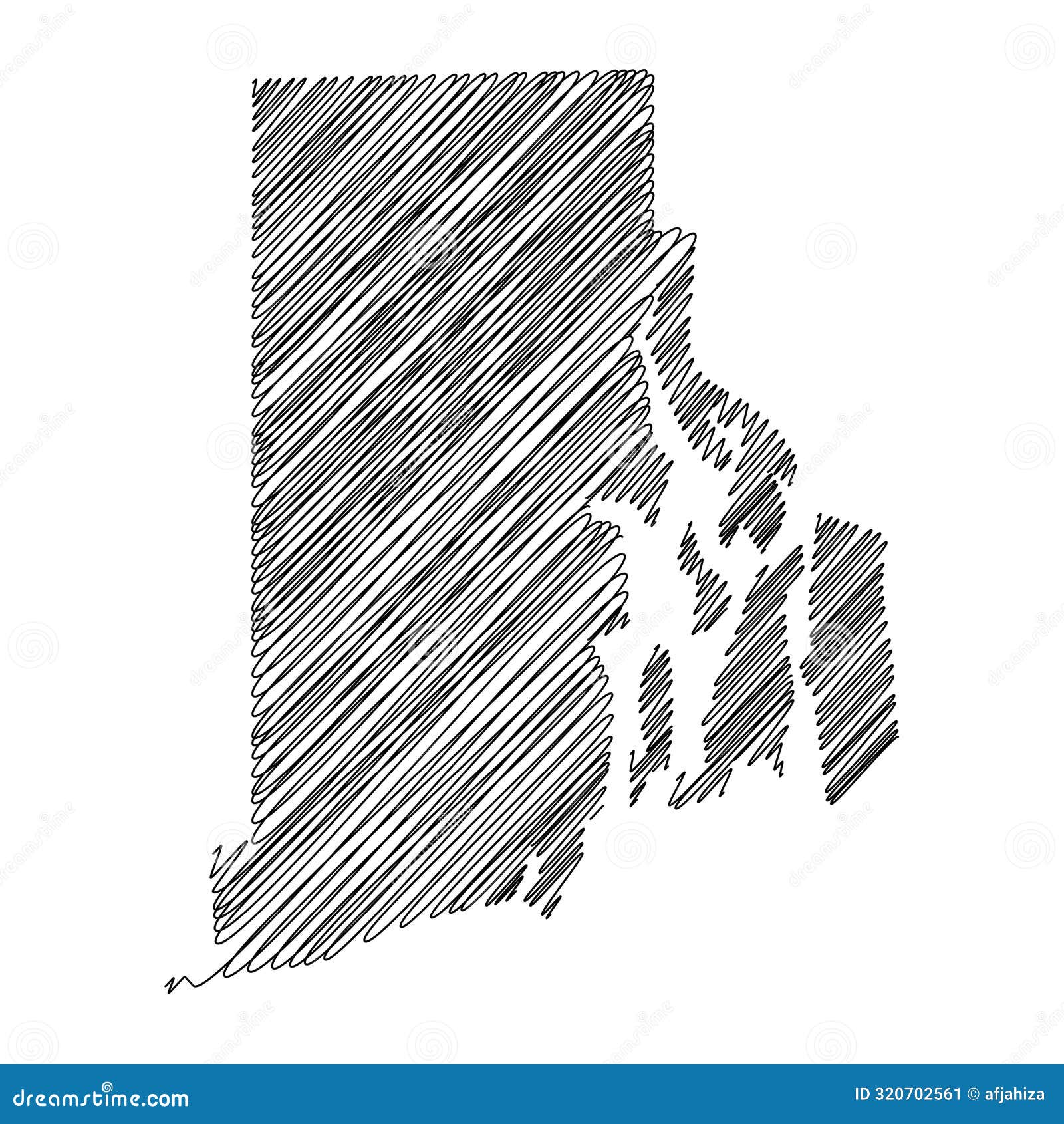 Rhode Island US State Thread Map Line Vector Illustration Stock Vector ...