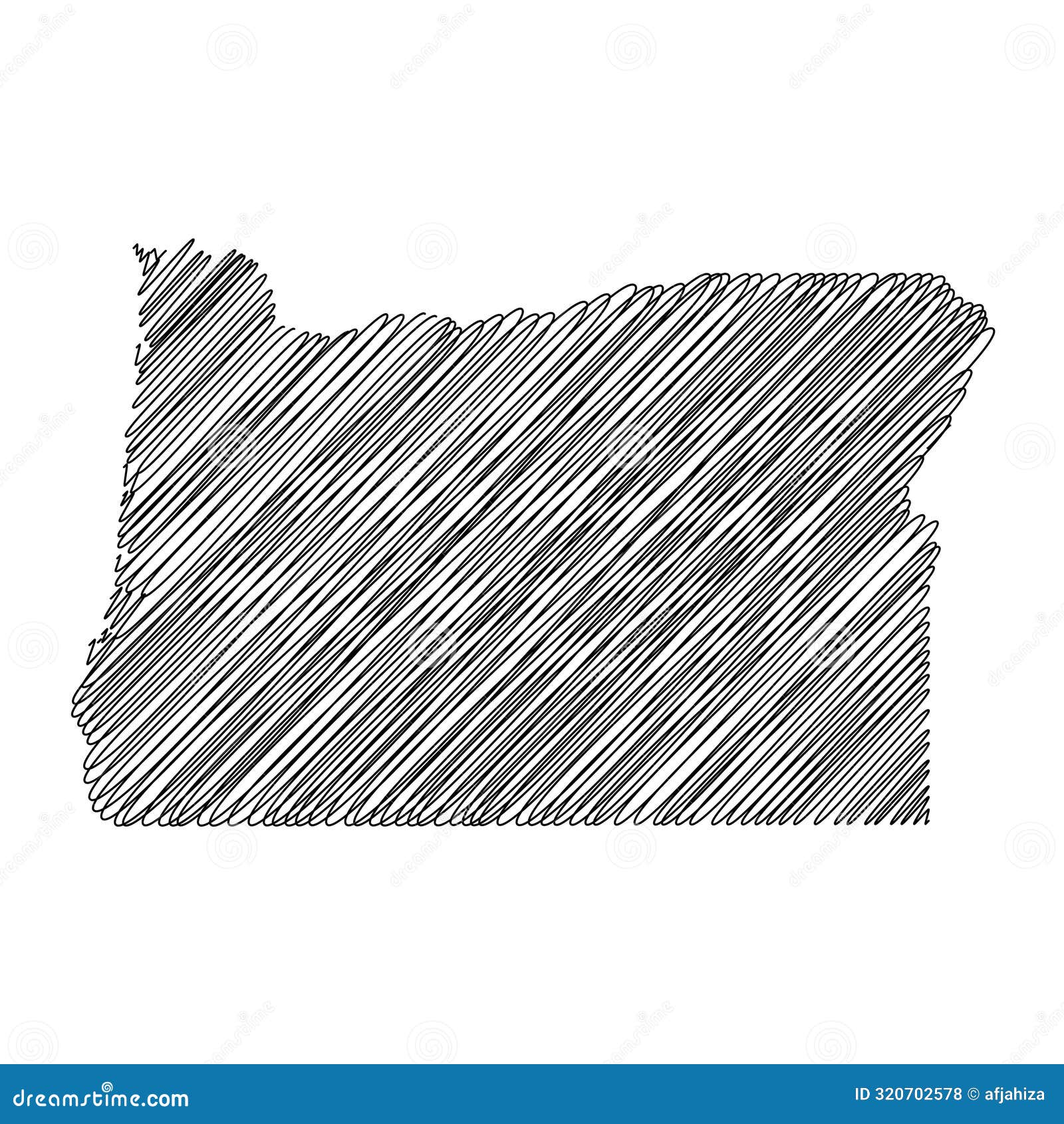 Oregon US State Thread Map Line Vector Illustration Stock Vector ...