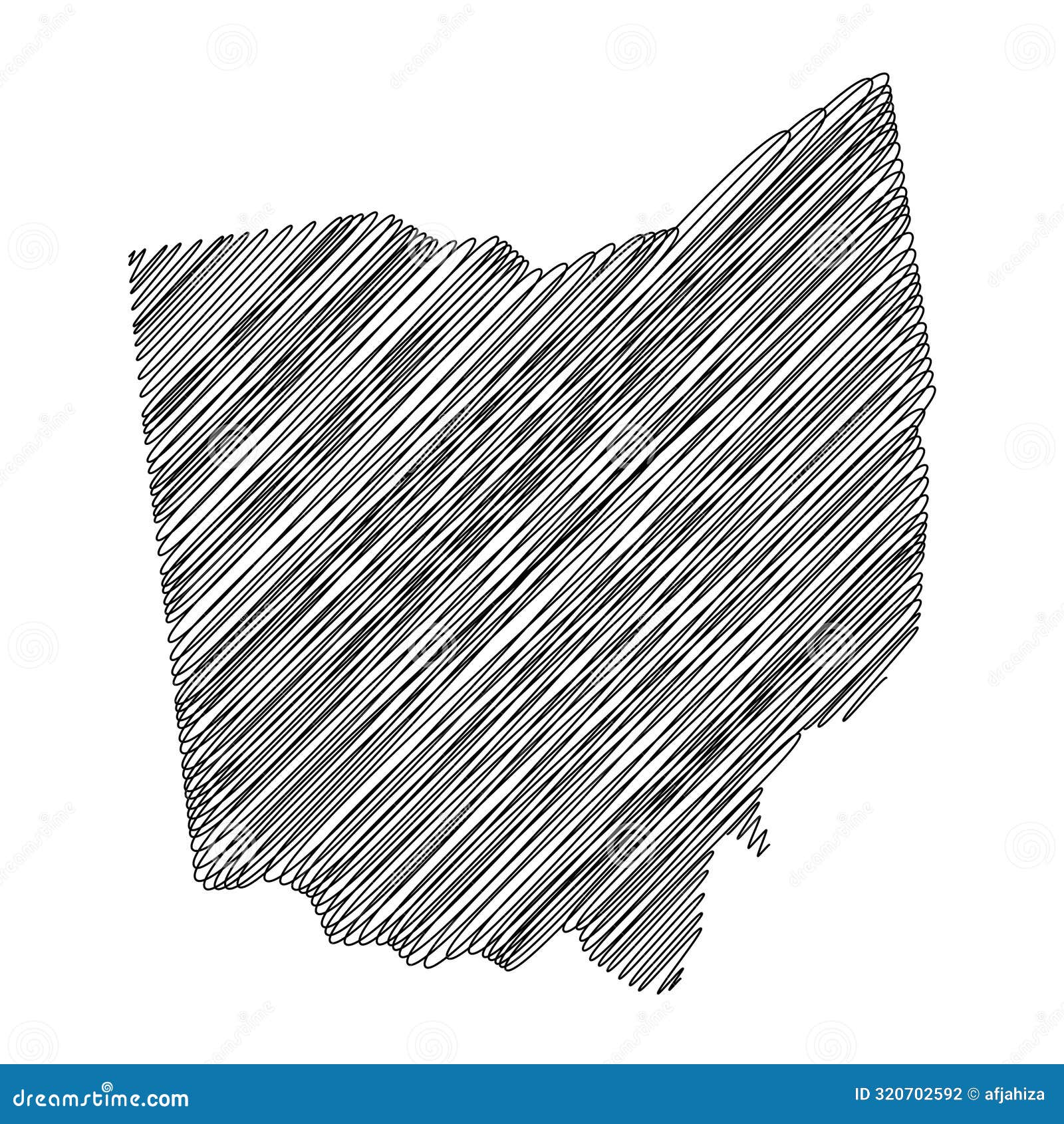 Ohio US State Thread Map Line Vector Illustration Stock Vector ...