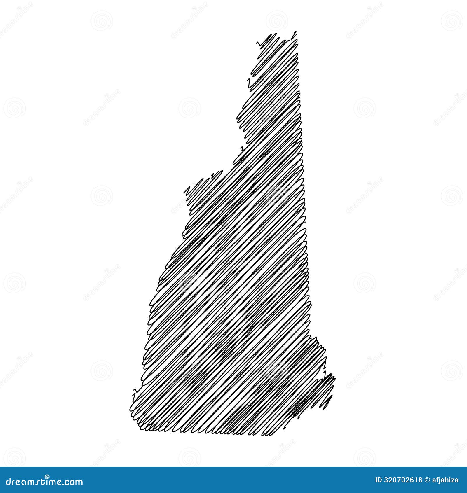 New Hampshire US State Thread Map Line Vector Illustration Stock Vector ...
