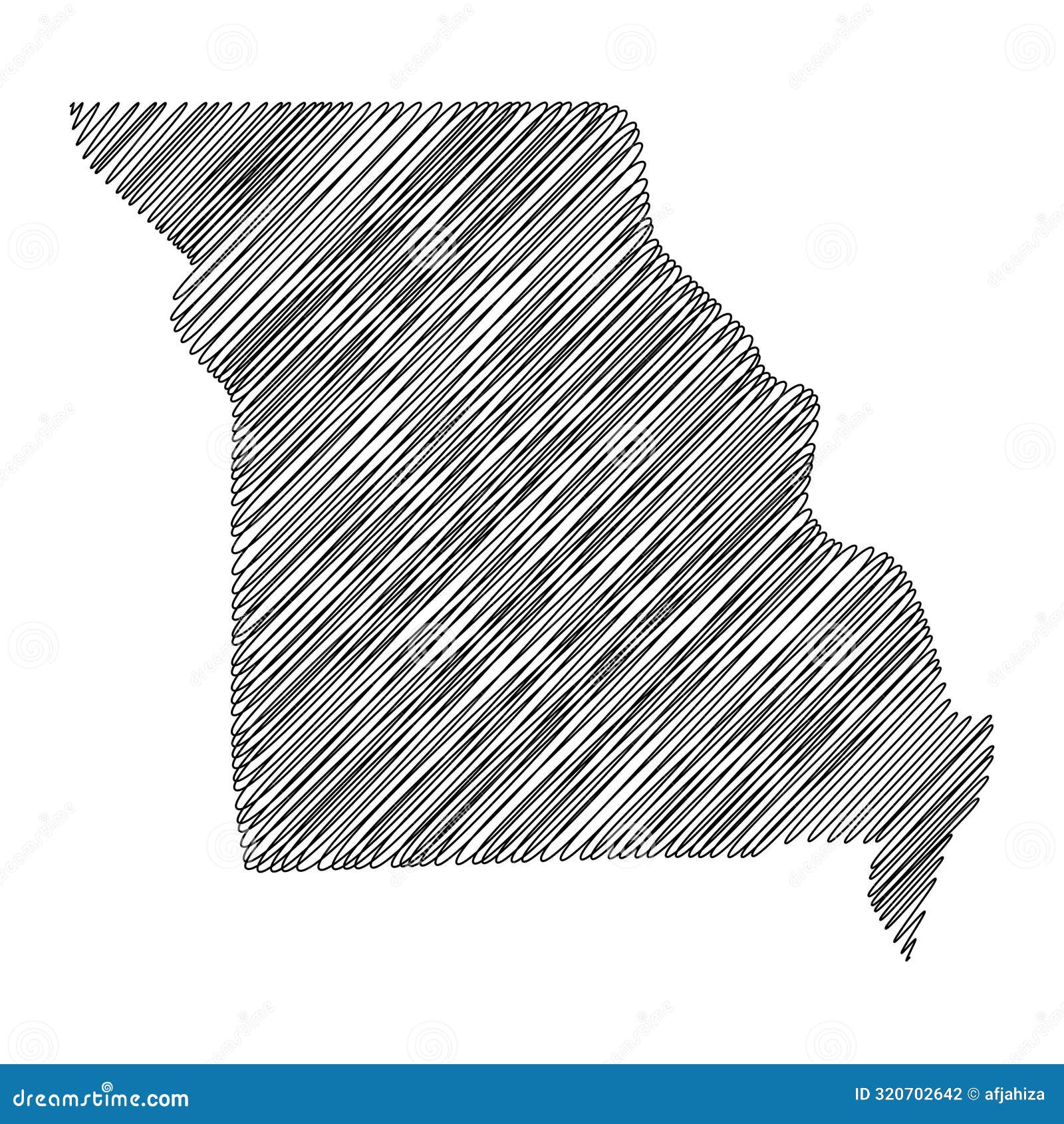 Missouri US State Thread Map Line Vector Illustration Stock Vector ...