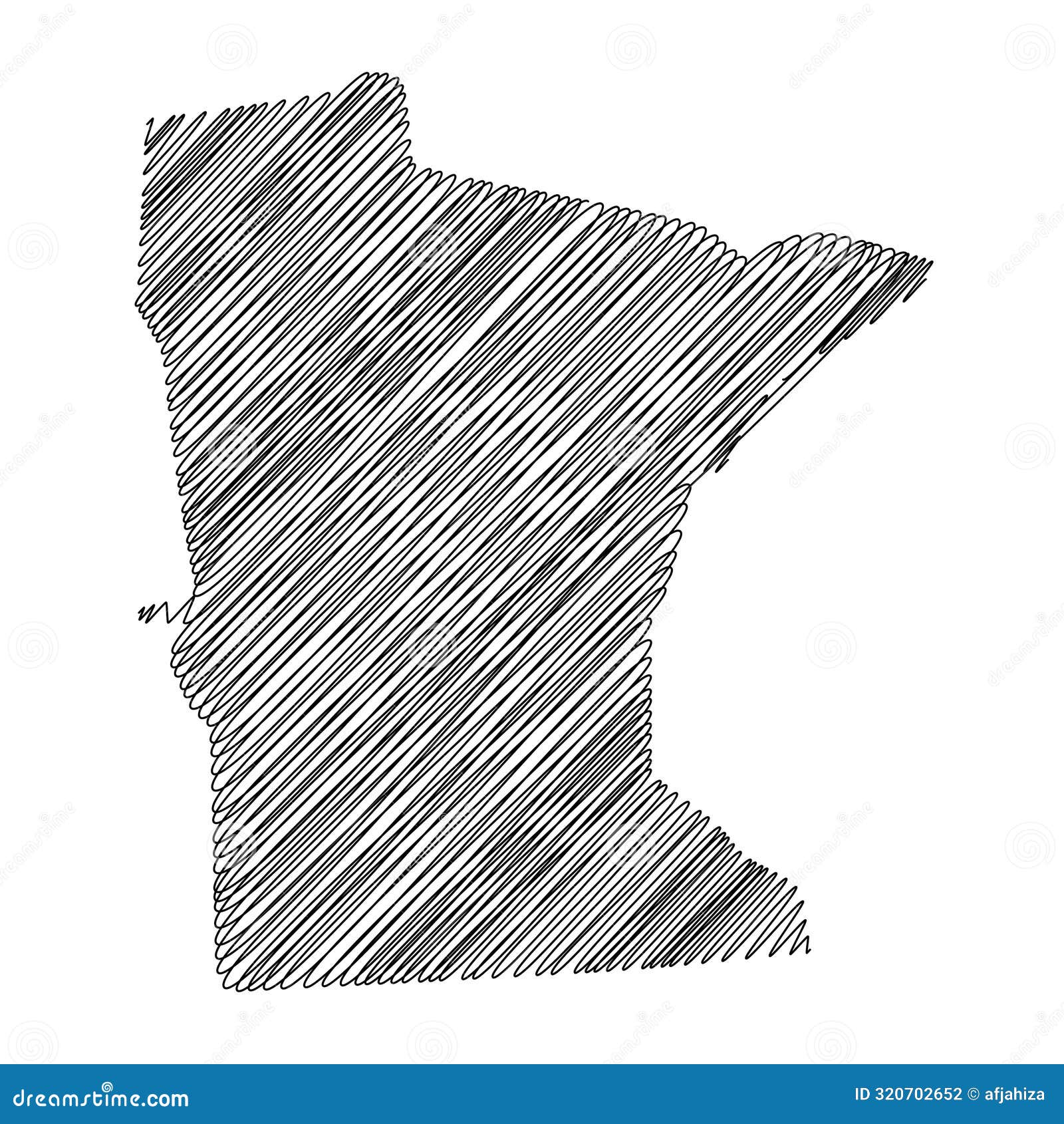 Minnesota US State Thread Map Line Vector Illustration Stock Vector ...