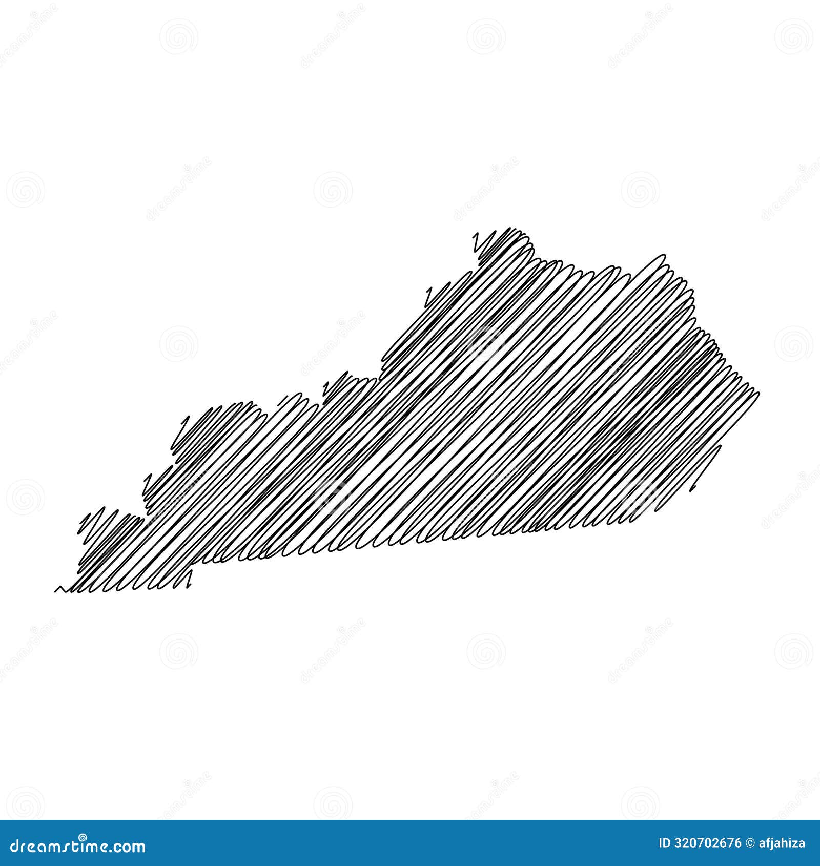 Kentucky US State Thread Map Line Vector Illustration Stock Vector ...