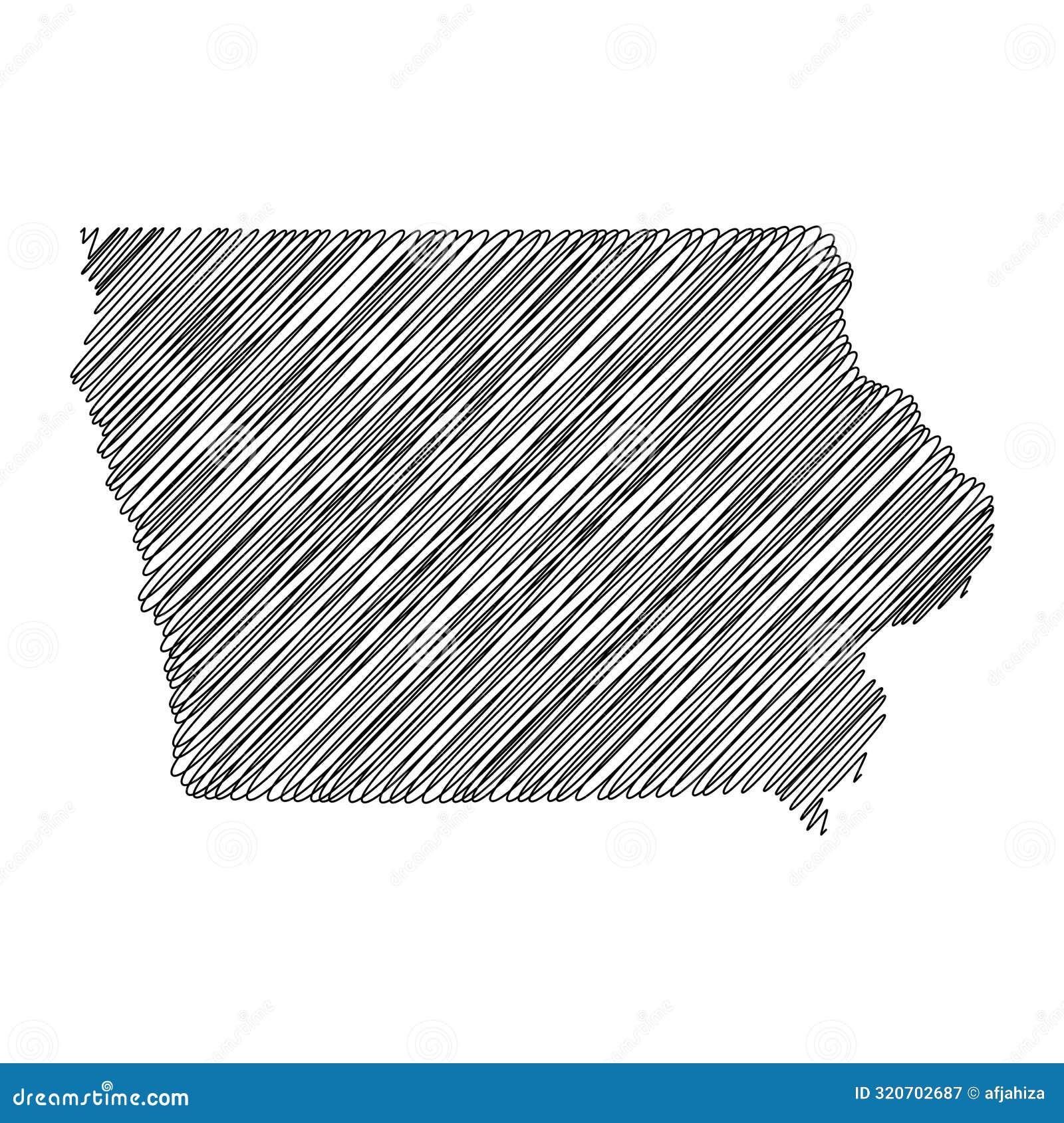 Iowa US State Thread Map Line Vector Illustration Stock Vector ...