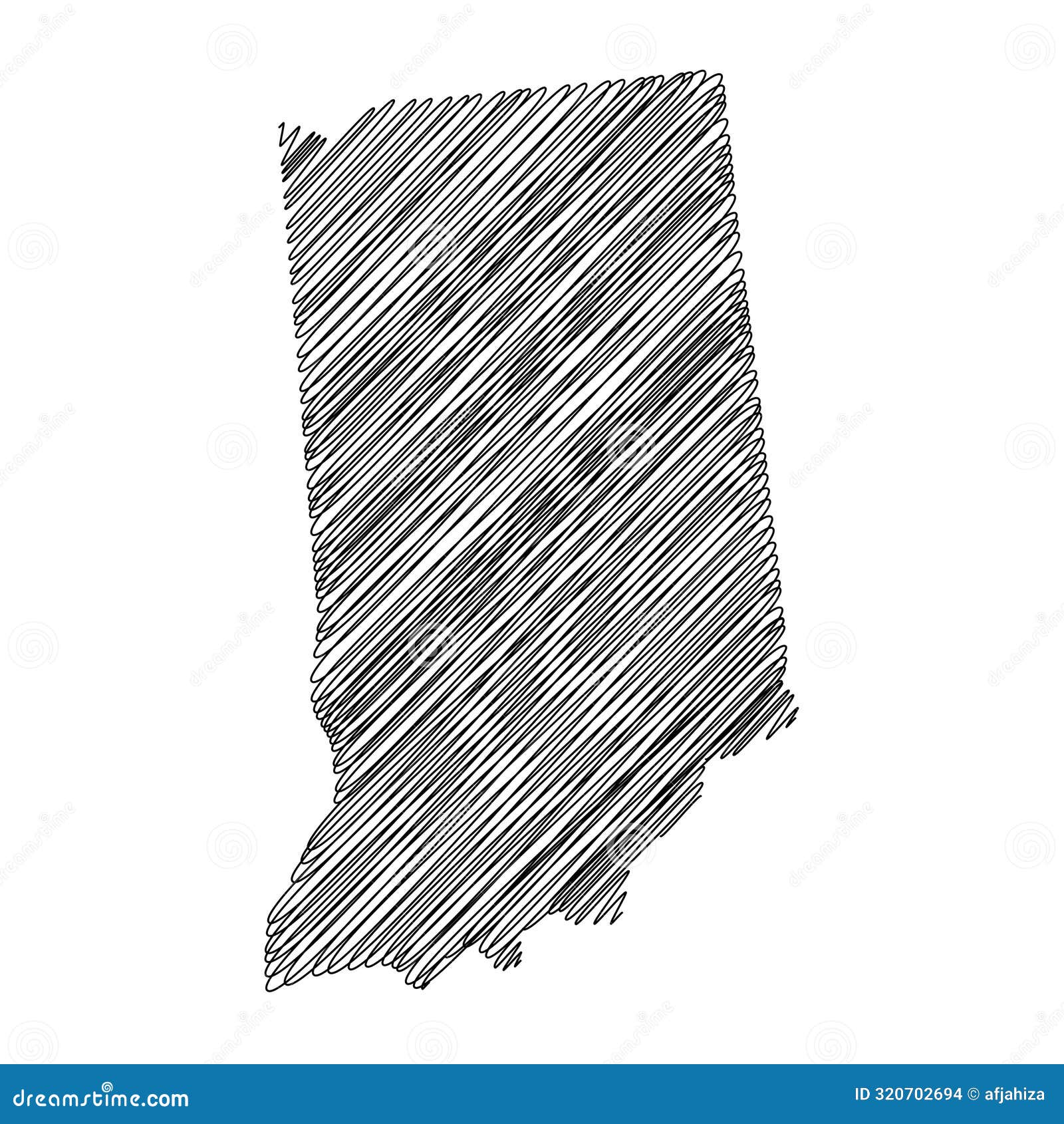 Indiana Line Art Map Vector Illustration | CartoonDealer.com #126789884