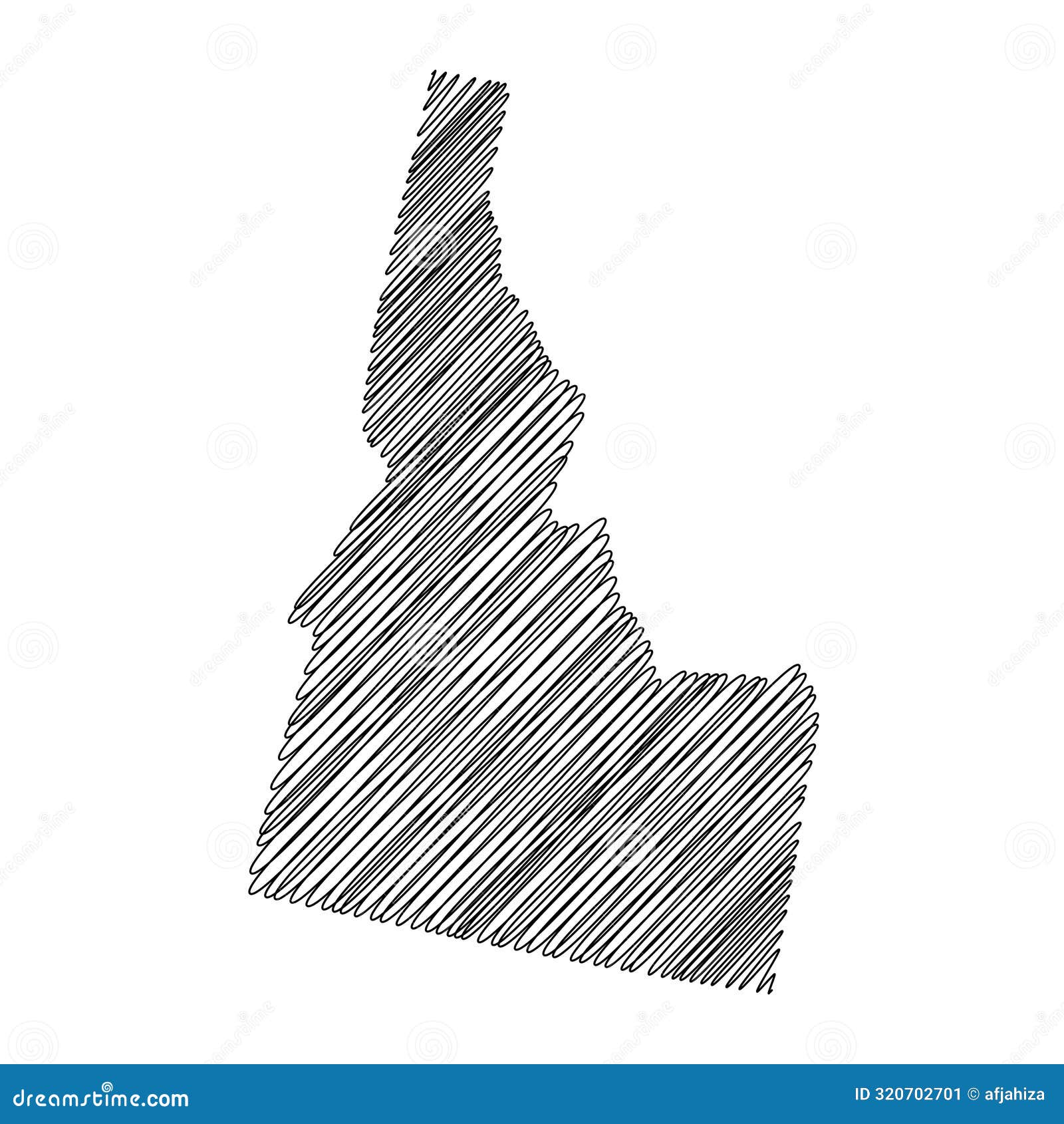 Idaho US State Thread Map Line Vector Illustration Stock Vector ...