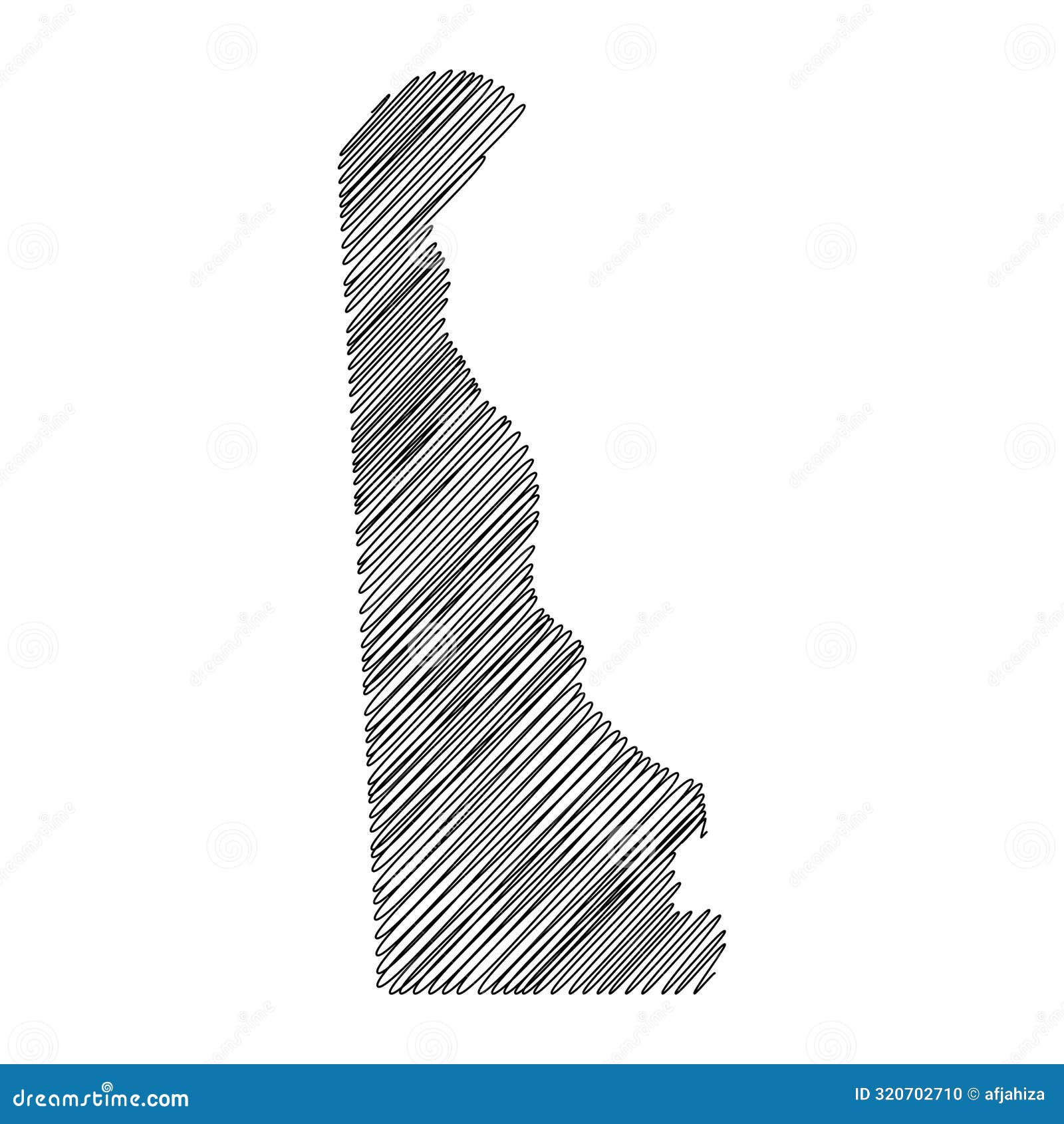 Delaware US State Thread Map Line Vector Illustration Stock Vector ...