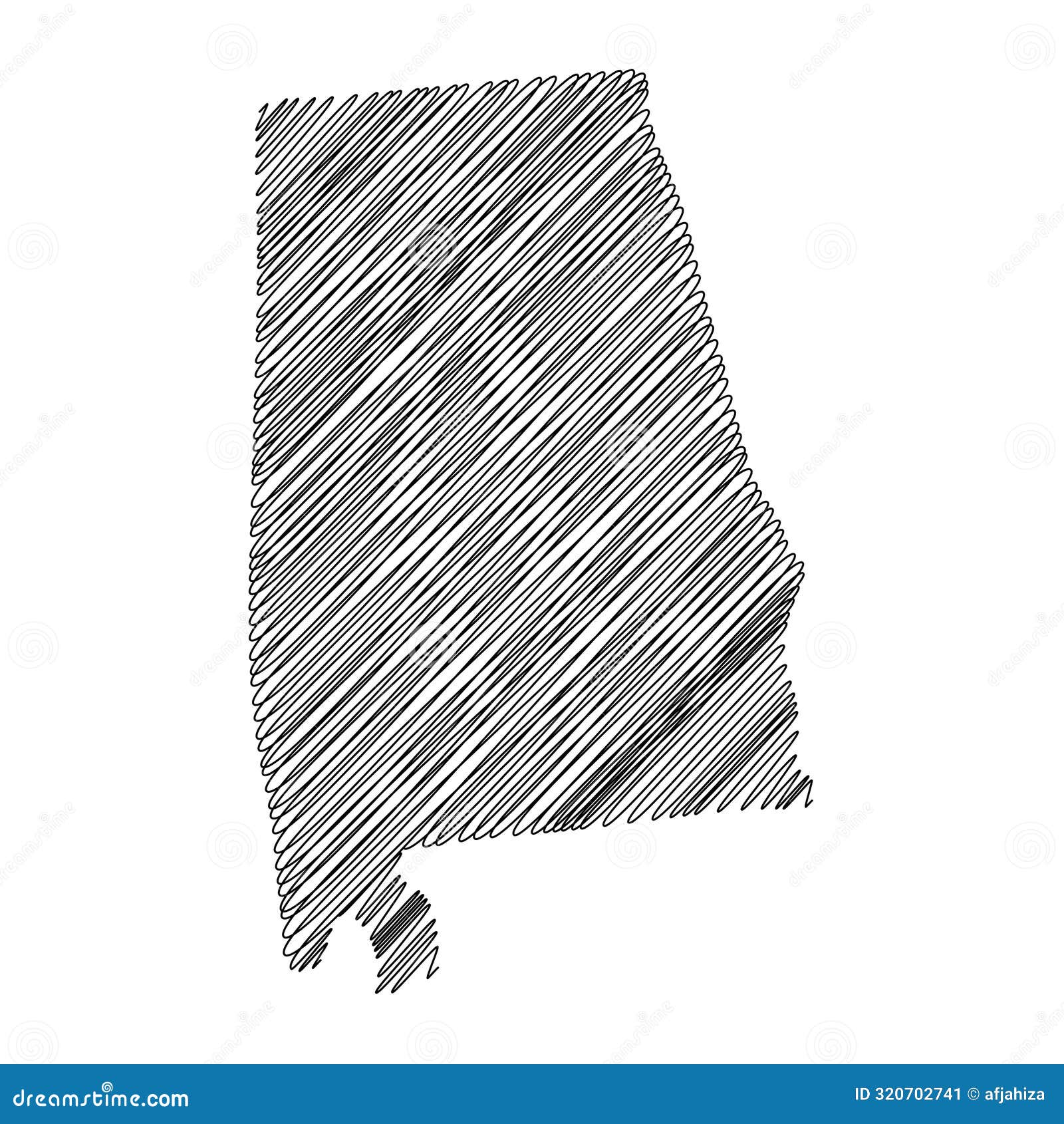 Alabama US State Thread Map Line Vector Illustration Stock Vector ...