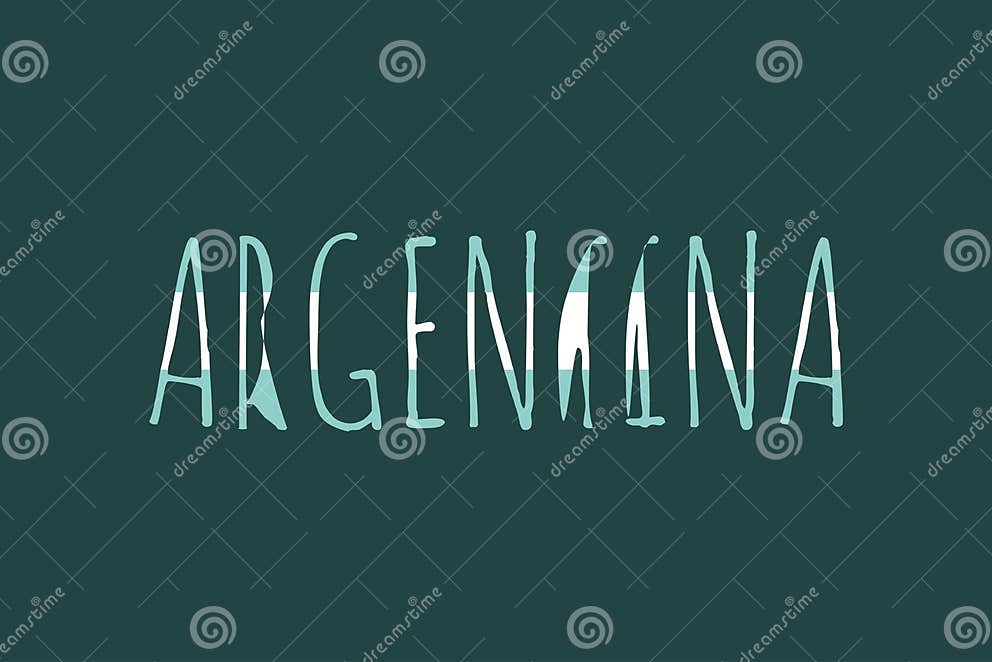 Argentina Typography Text Vector Design Stock Vector - Illustration of ...