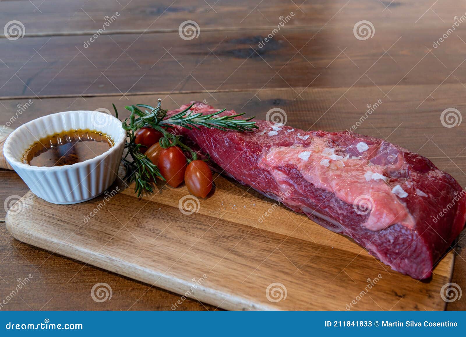 Argentine Cut of Meat Called Vacio with Chorizos and Chimichurri Stock ...